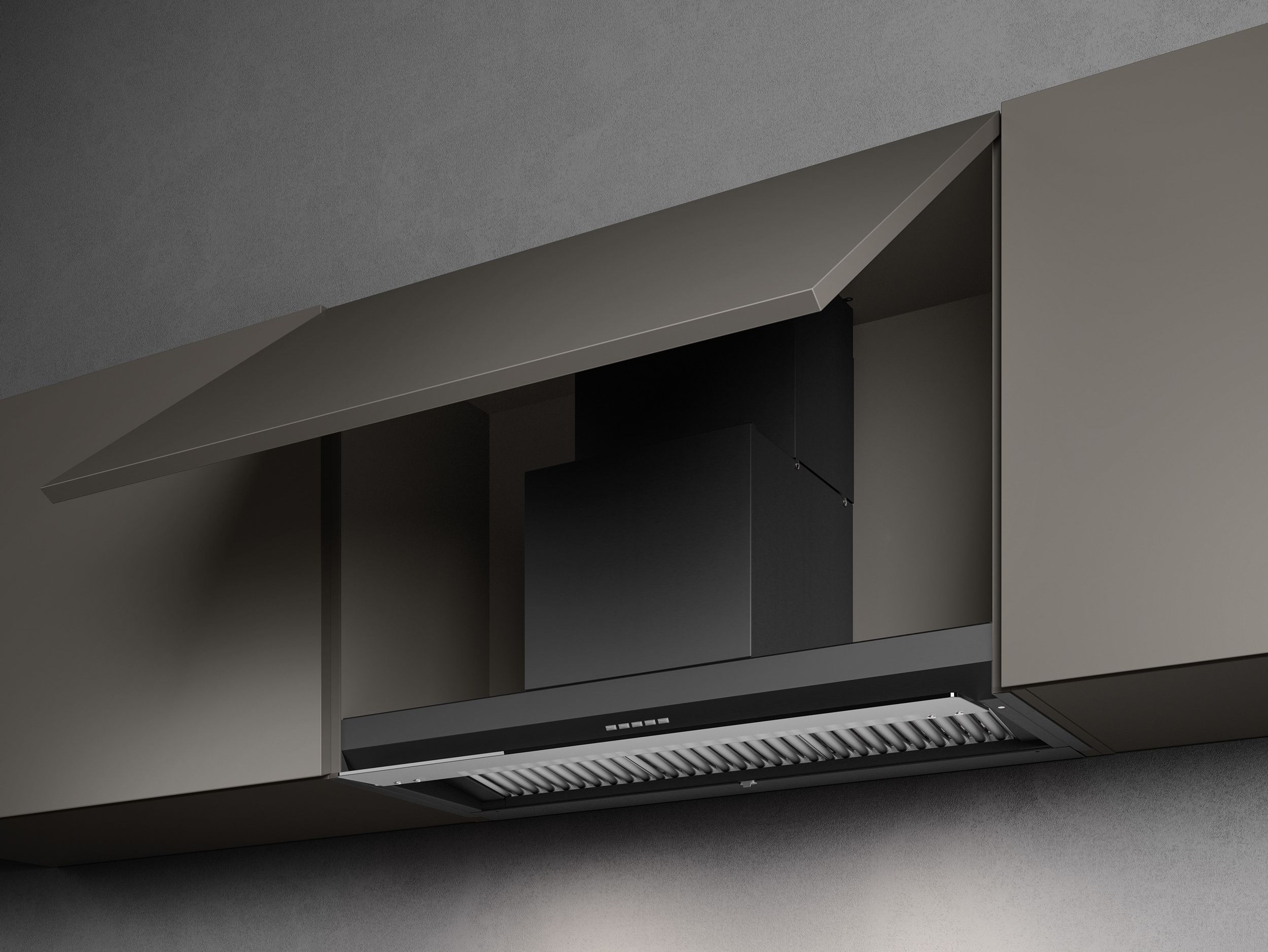 VIRGOLA NO-DROP Cappa in acciaio inox ad incasso con illuminazione ...