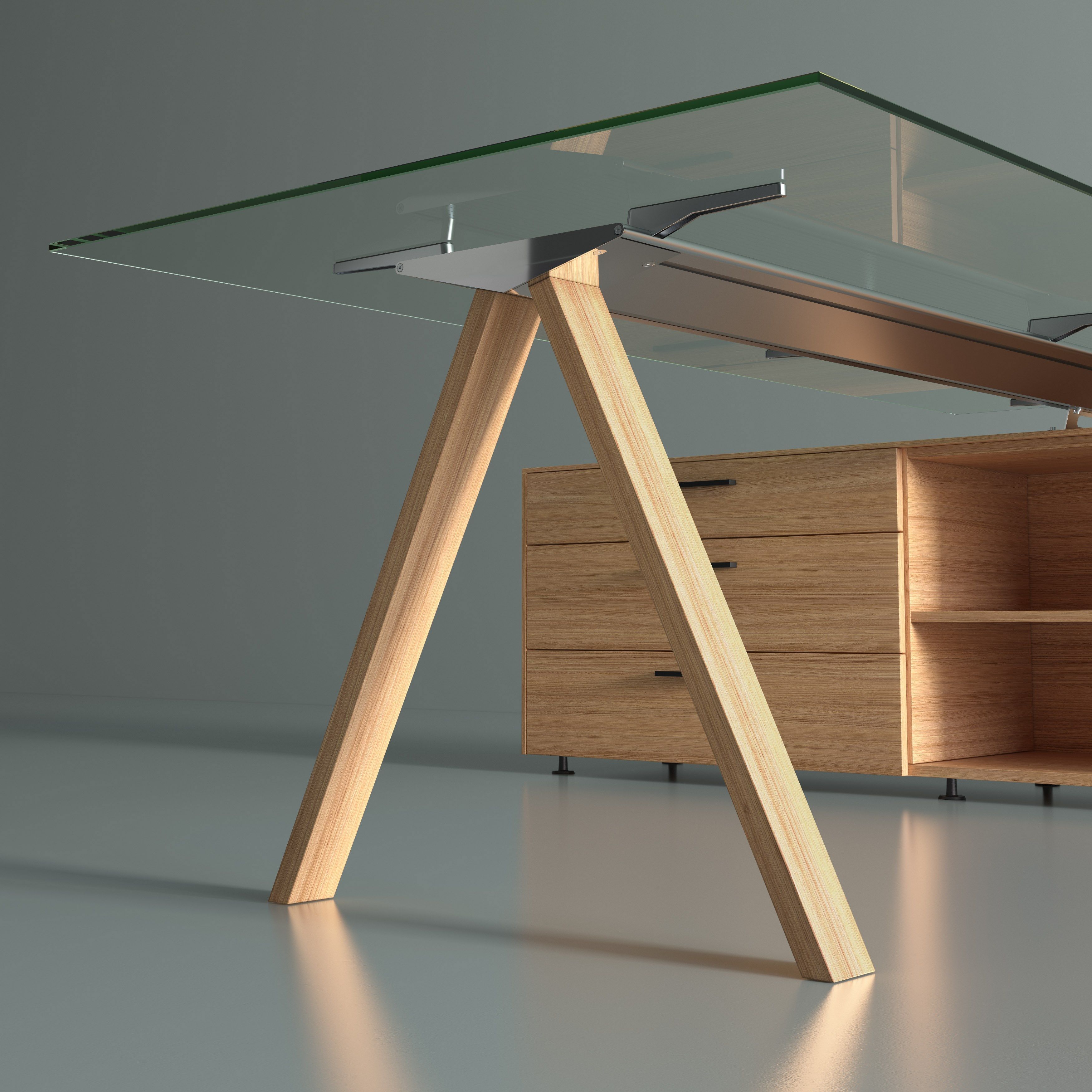 VIS DIRECTIONAL | Office desk with shelves By BK Contract design ...
