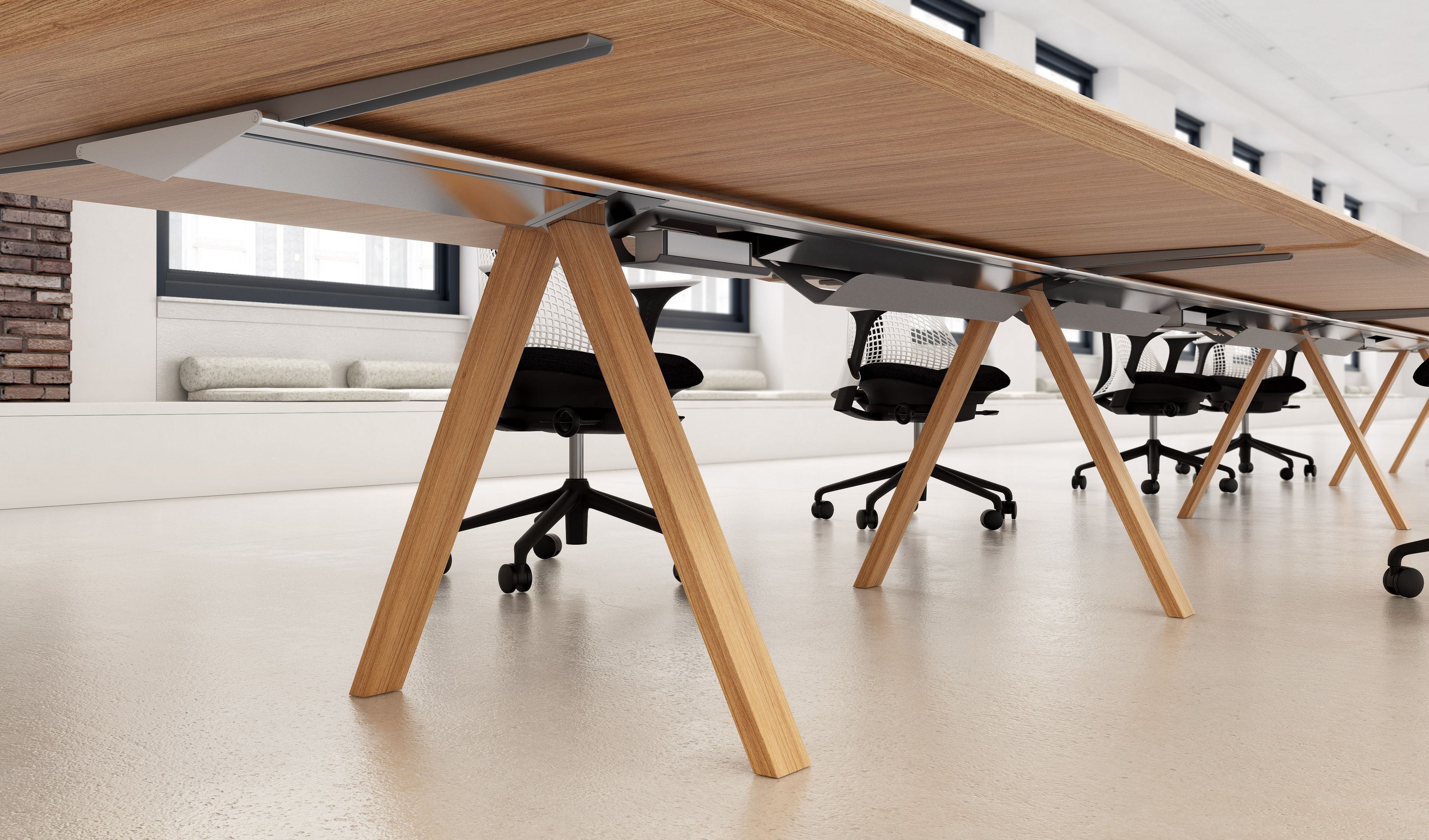 VIS MEETING | Wood veneer meeting table Vis Collection By BK Contract ...