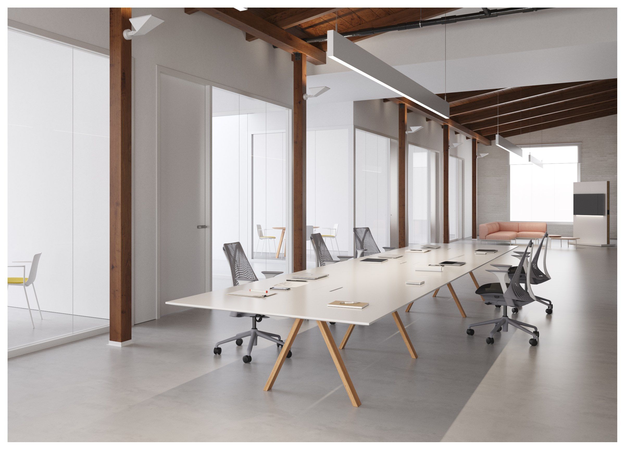 VIS MEETING | Wood veneer meeting table Vis Collection By BK Contract ...