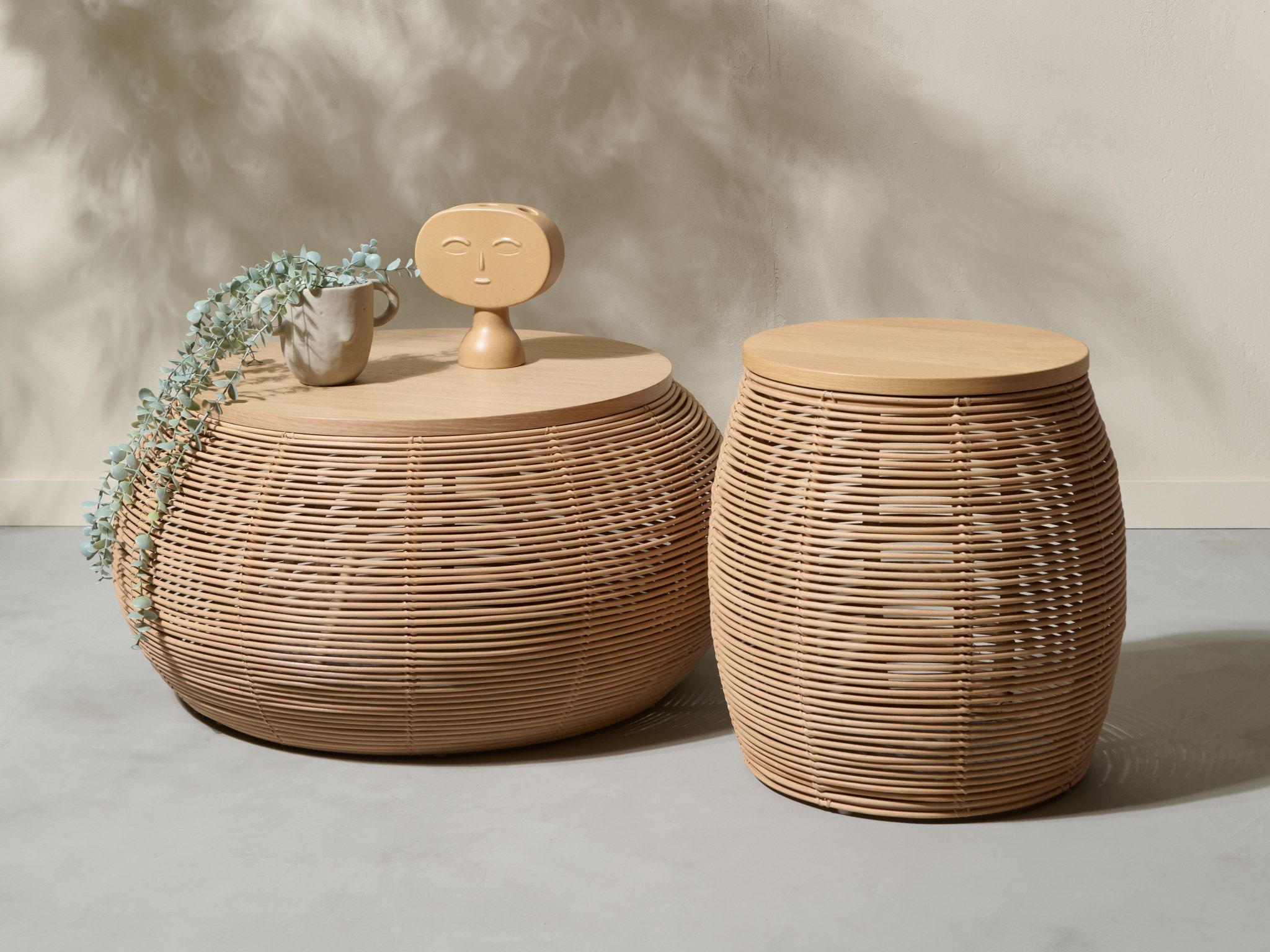 VIVI Round rattan coffee table By Vincent Sheppard