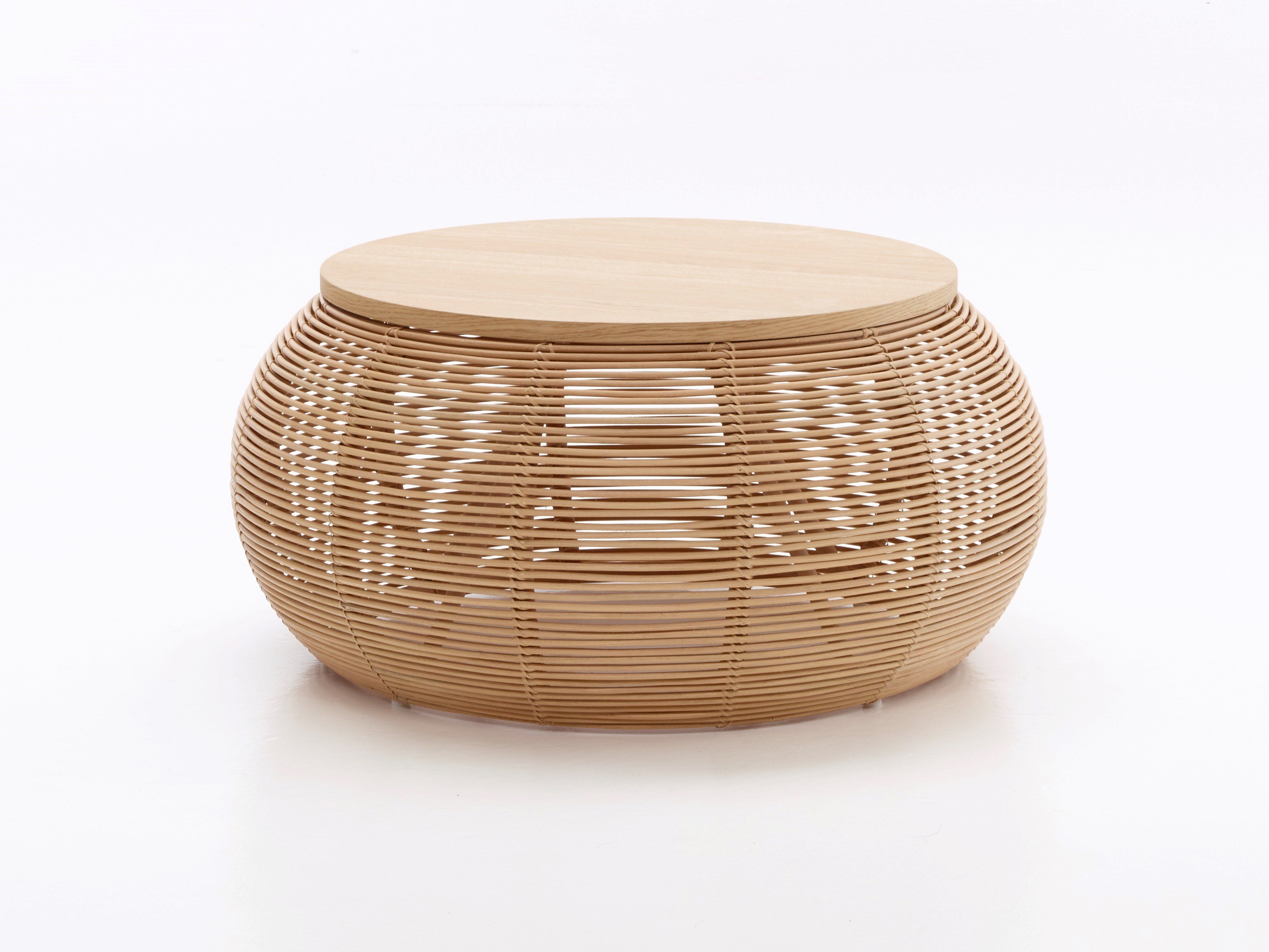 VIVI Round rattan coffee table By Vincent Sheppard