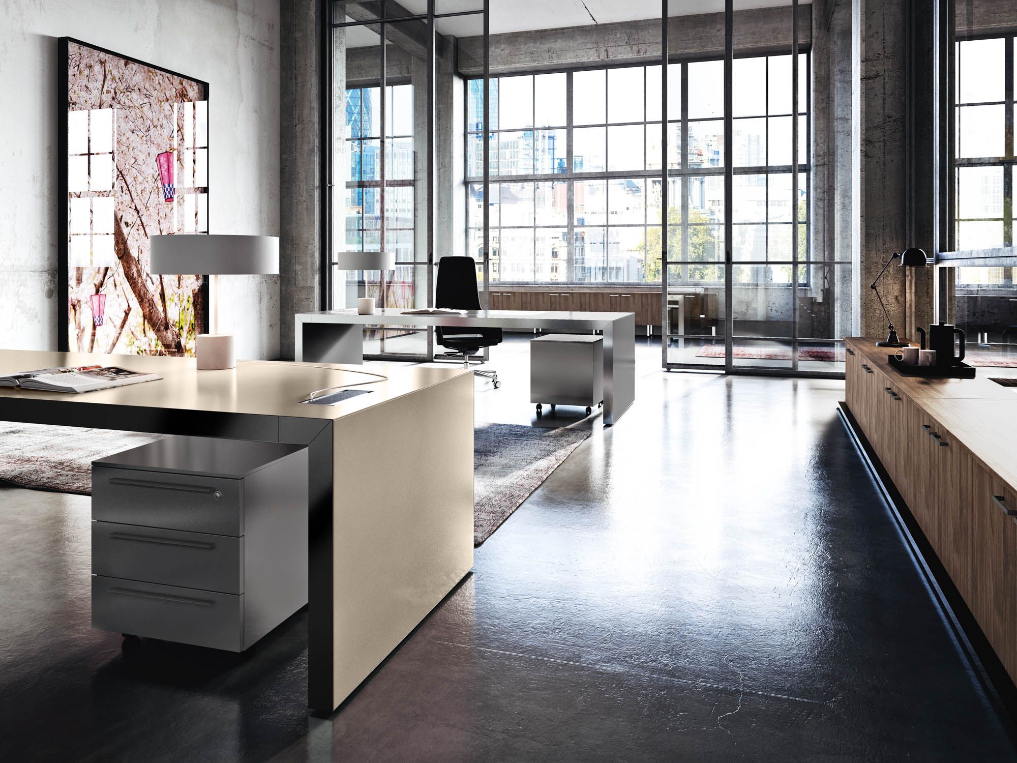 VOGUE | Rectangular office desk By Sinetica design Sinetica Design Lab