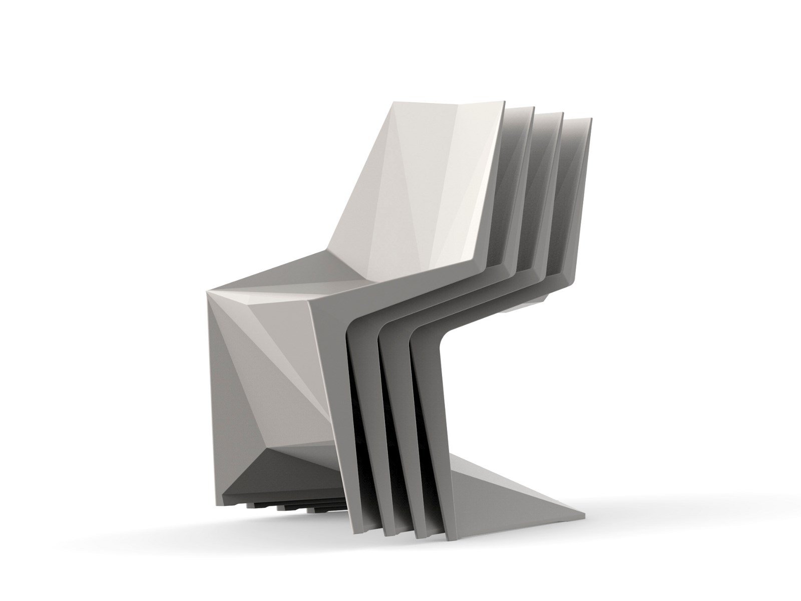 VOXEL Stackable polypropylene garden chair By Vondom | design Karim Rashid
