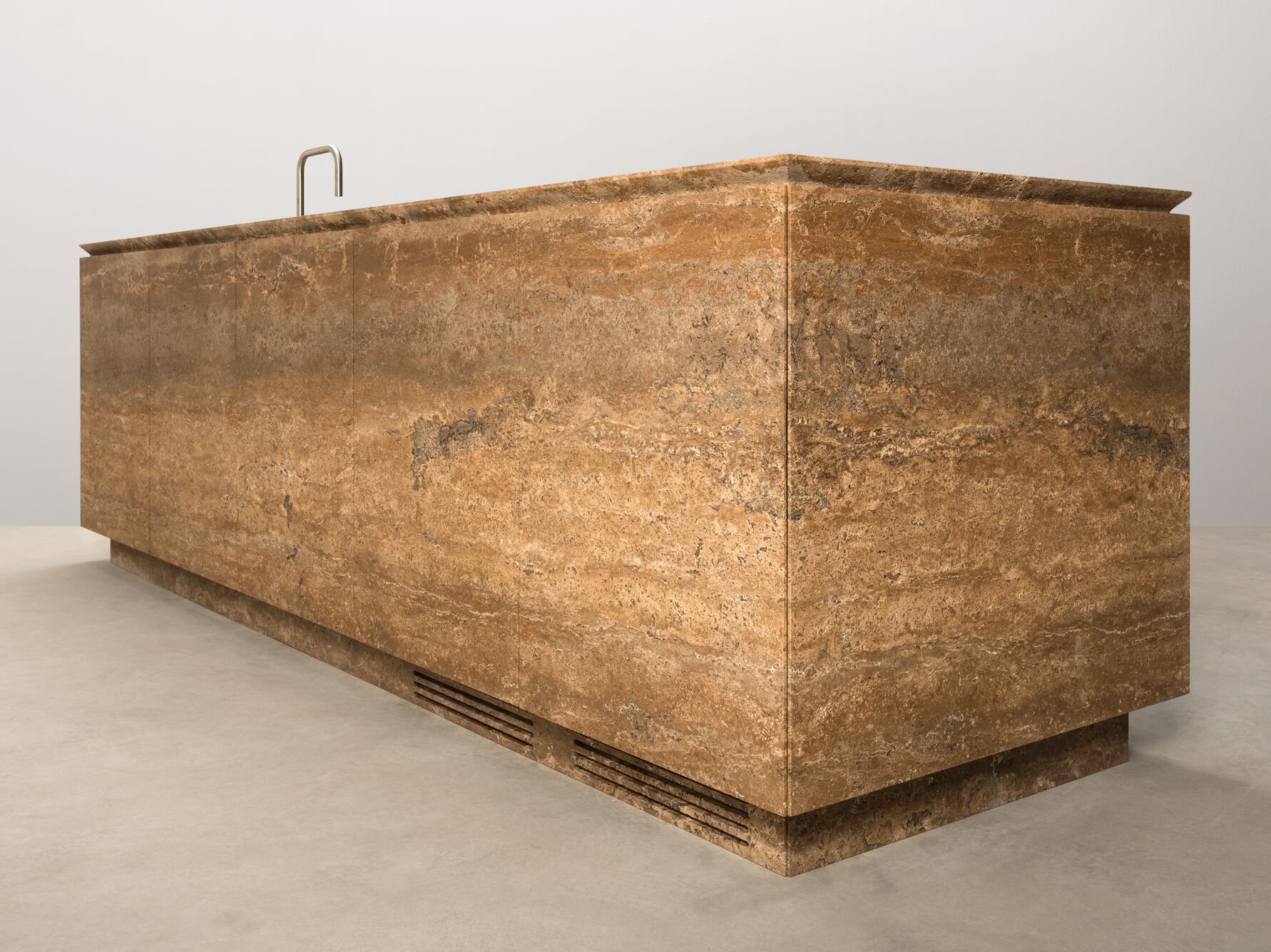 OCO NOCE Custom stone kitchen island By Vaselli