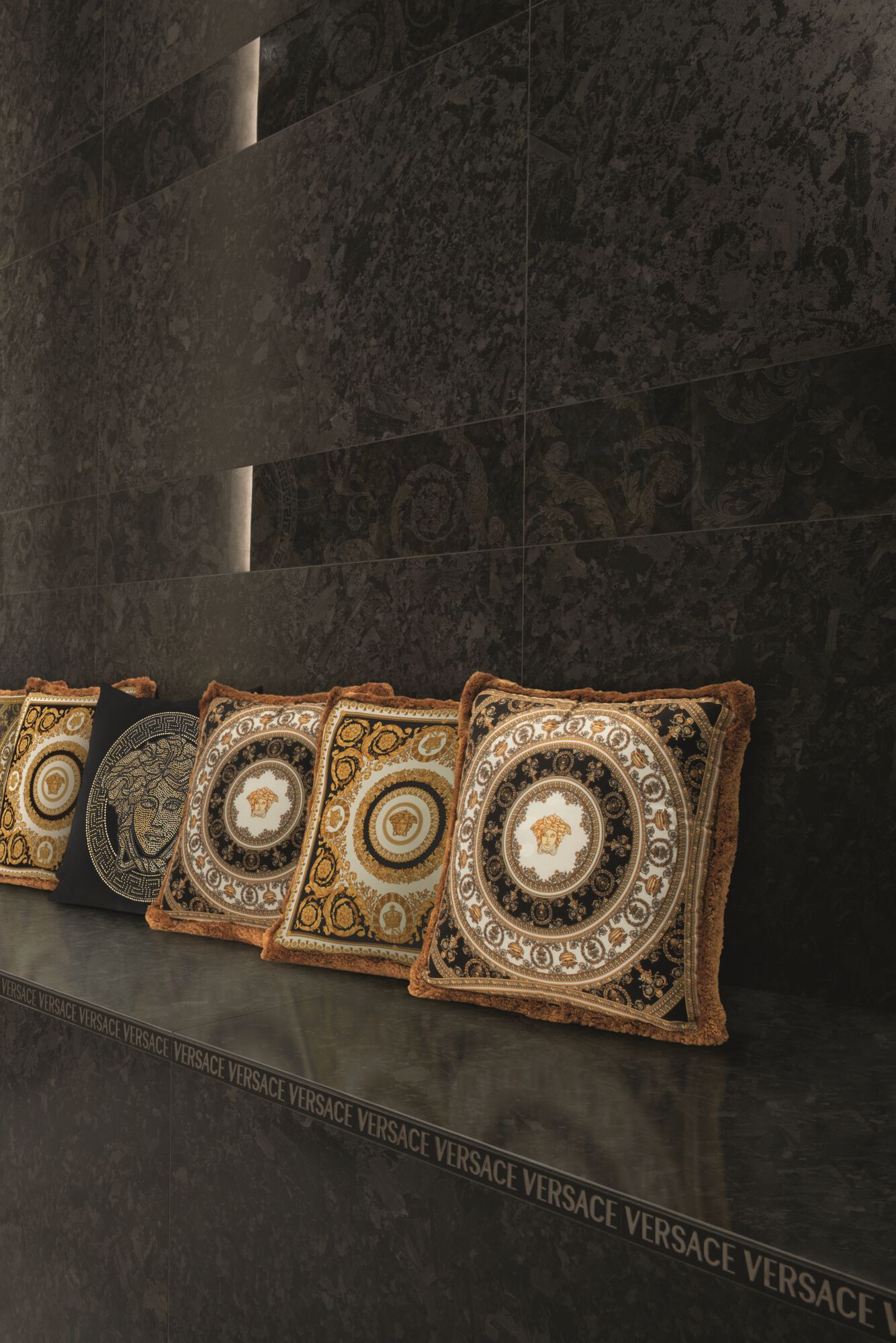 MEGABAROCCO NERO Flooring By Versace Ceramics