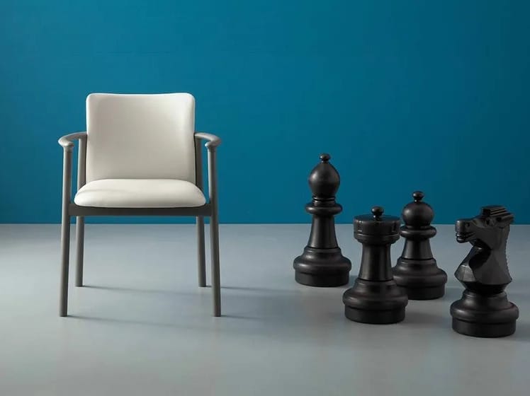 LORD 02 Upholstered chair with armrests By Very Wood | design LucidiPevere