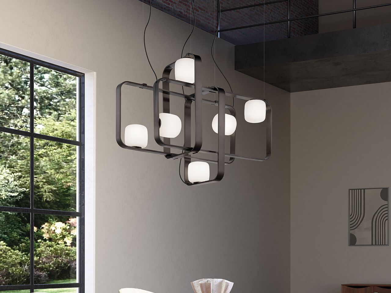 GROOVE SP 4 Pendant lamp By Vetreria Vistosi