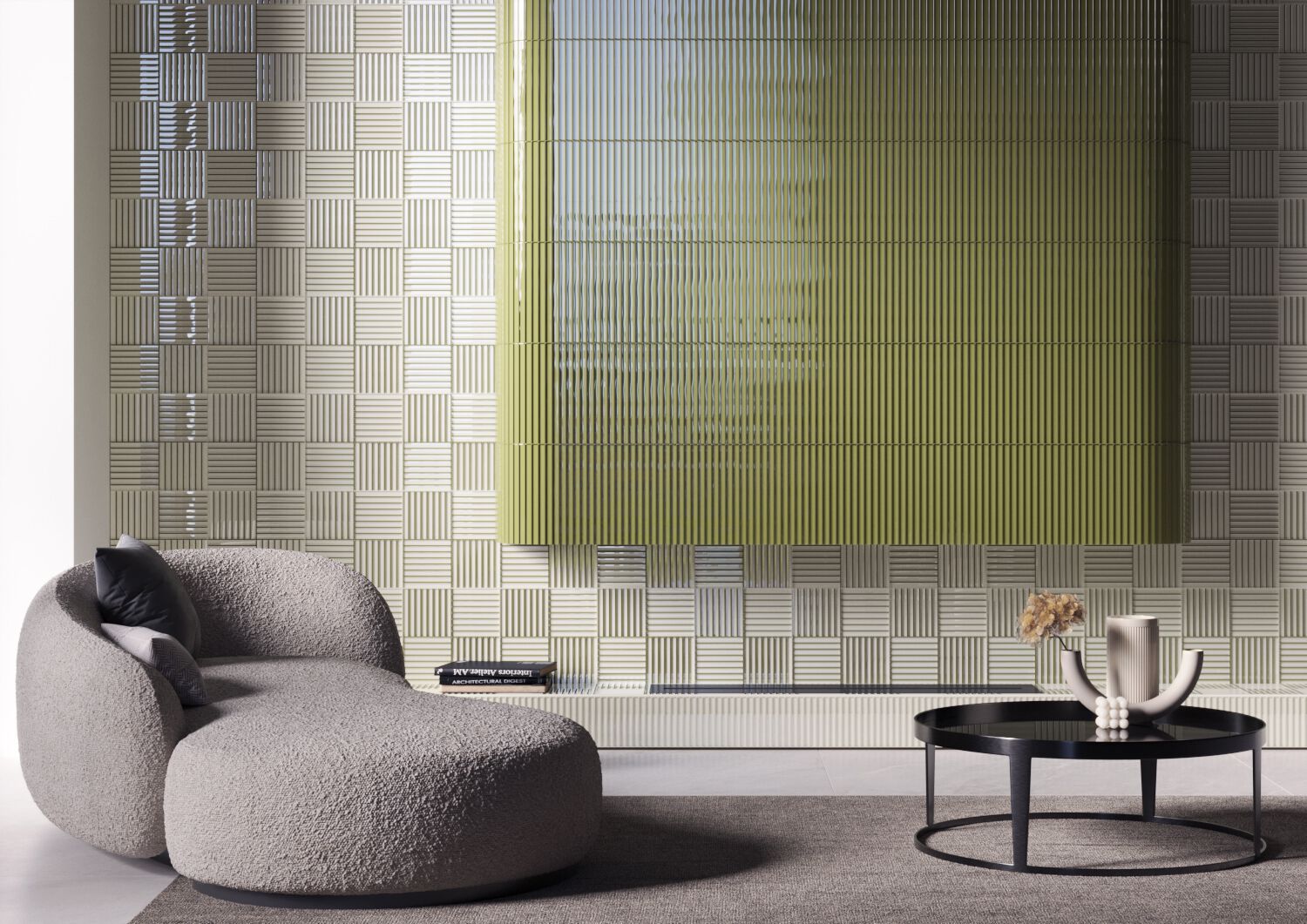 FIFTIES Indoor glass wall/floor tiles By Vetrocolor