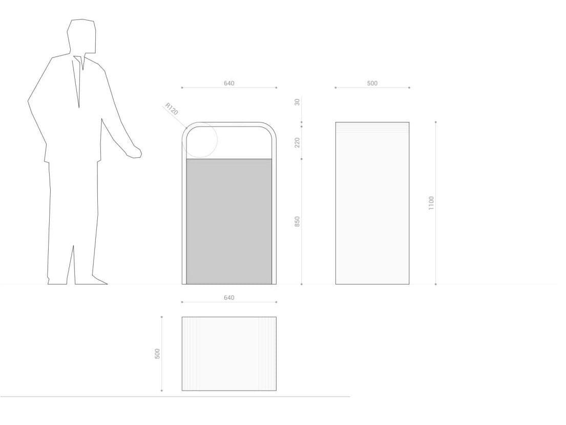 FLOW Litter bin By Viscio Urban Design