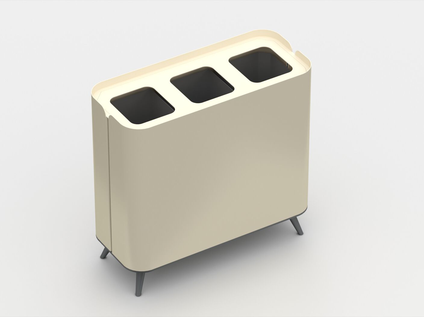 Portarifiuti in acciaio zincato per raccolta differenziata RETRÒ ...