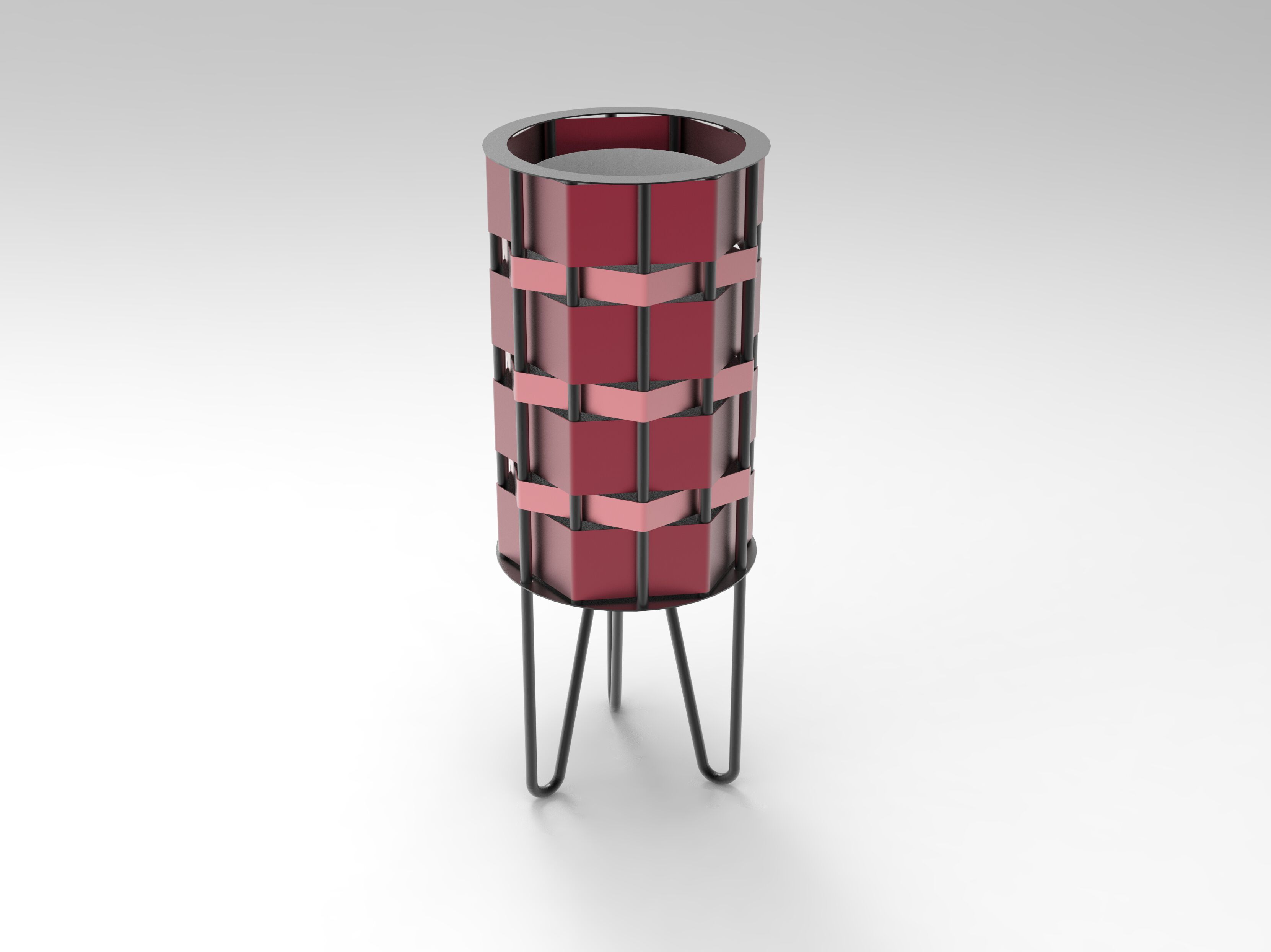 VIMINI Galvanized steel litter bin By Viscio Urban Design