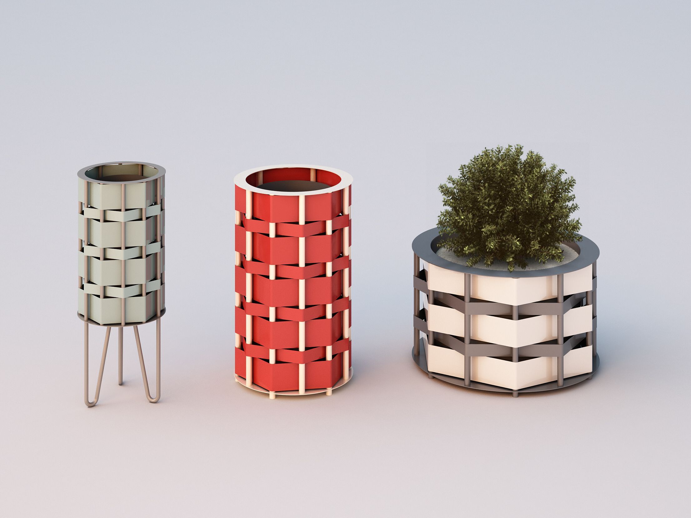 VIMINI Litter bin By Viscio Urban Design