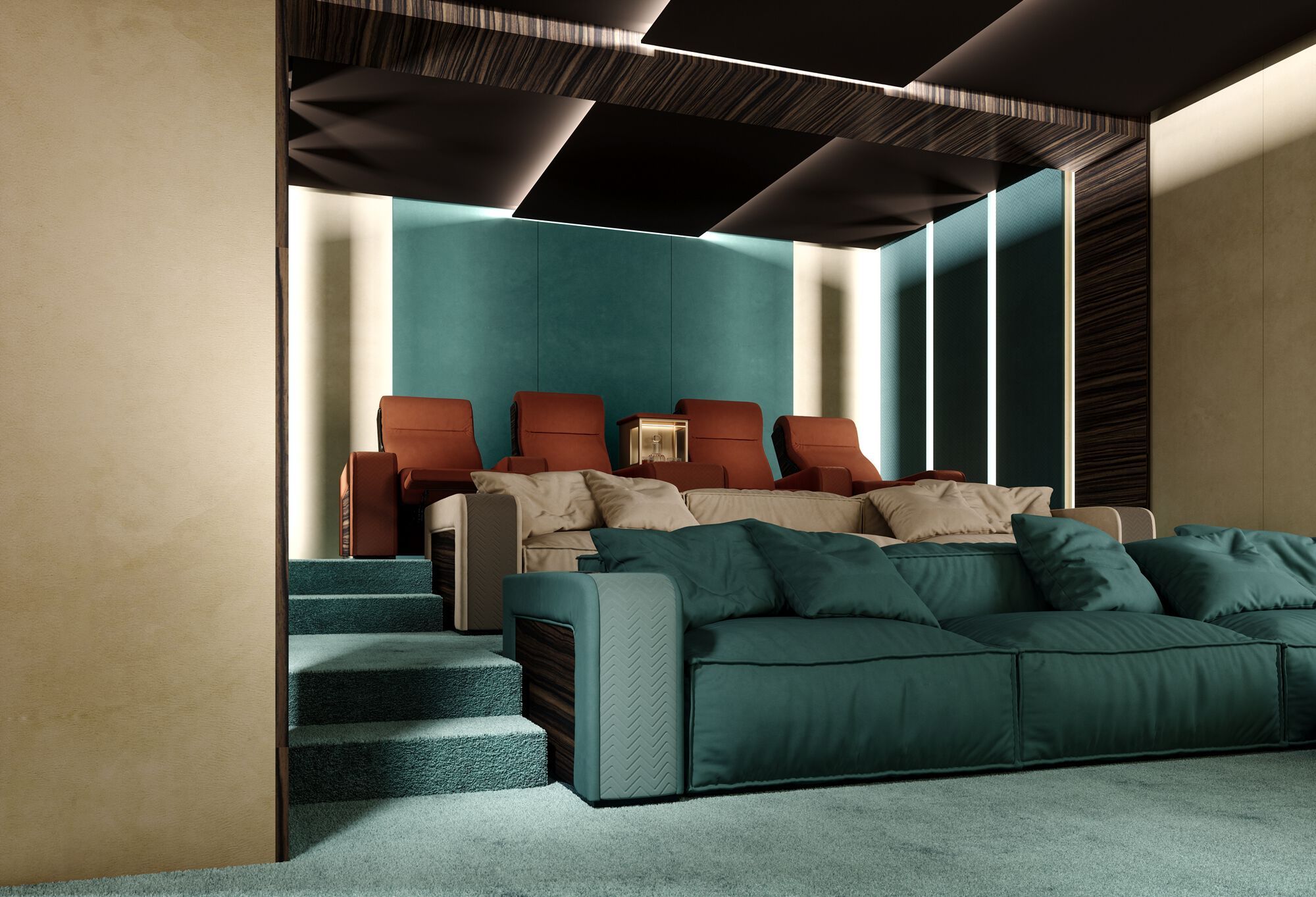 ONASSIS Modular leather sofa By Vismara Design