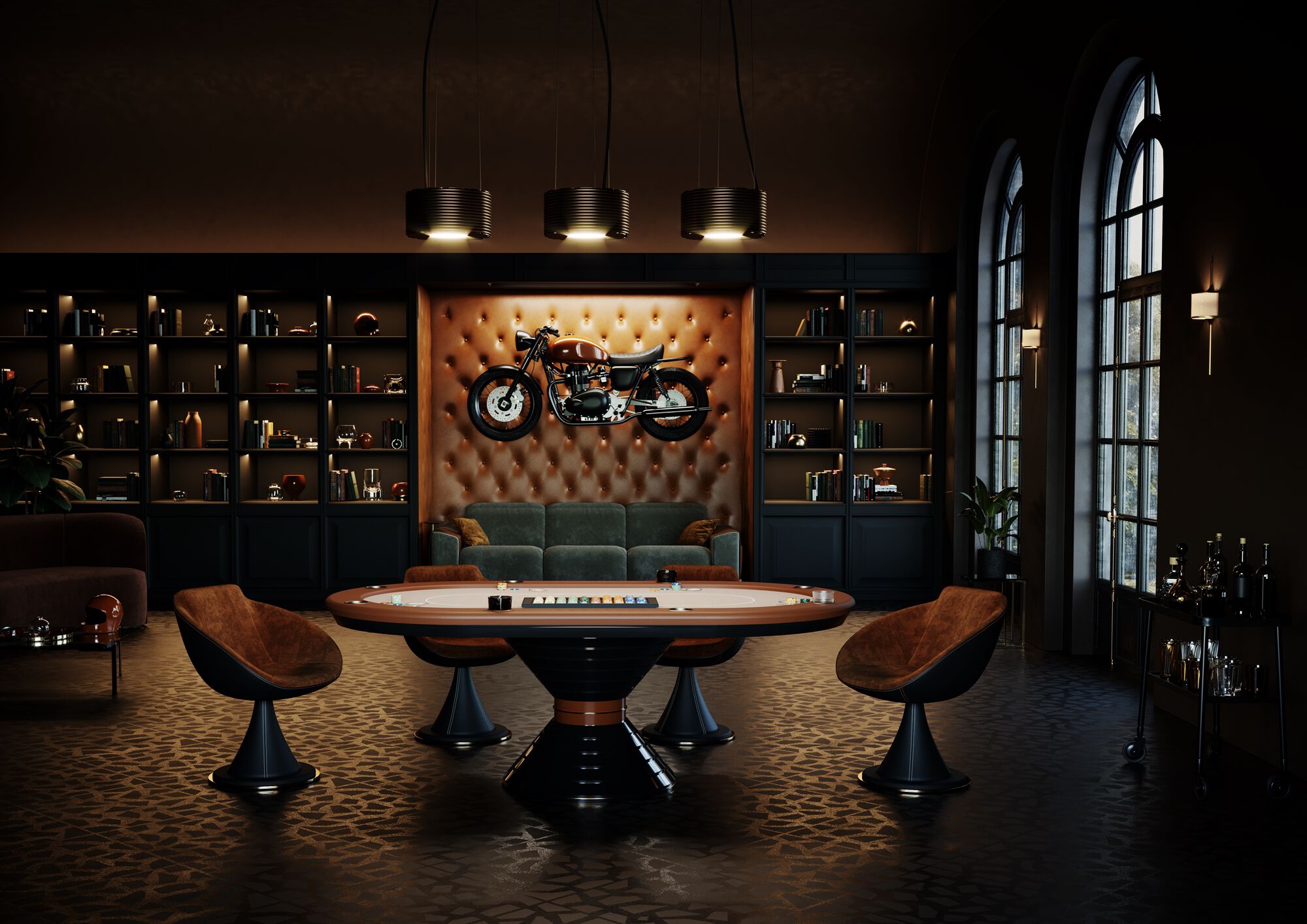 VEGAS Oval poker table By Vismara Design