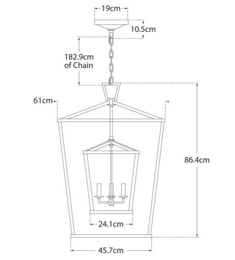 DARLANA LARGE DOUBLE CAGE LANTERN Pendant lamp By Visual Comfort Europe