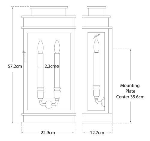 LINEAR LANTERN TALL Applique By Visual Comfort Europe