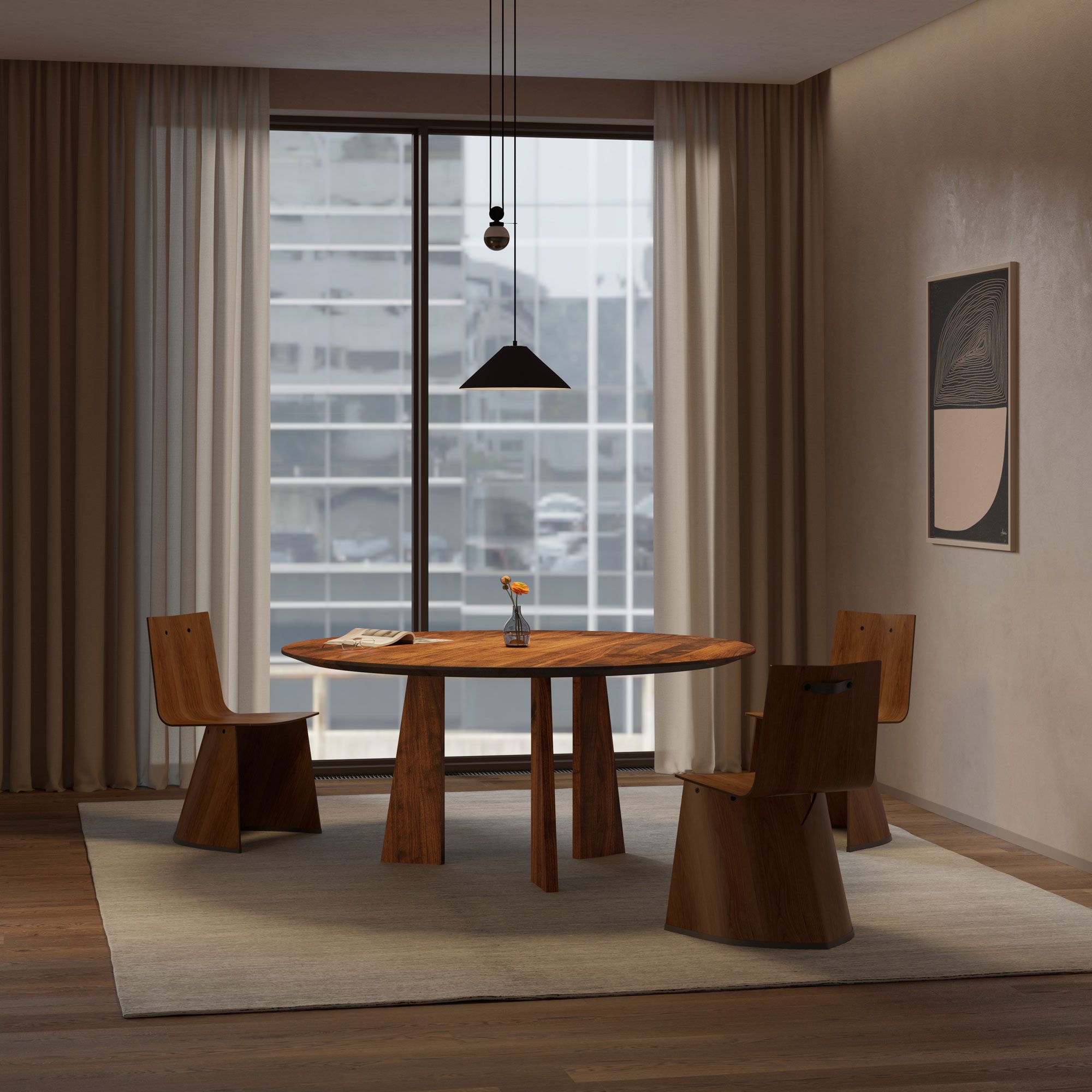 PYLON ROUND 桌子 By Vitamin Design
