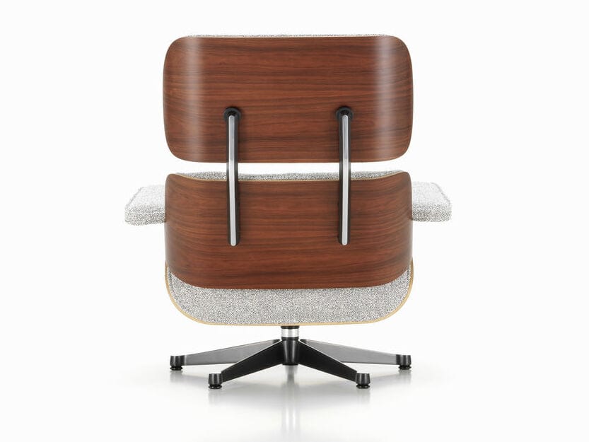 EAMES LOUNGE CHAIR NUBIA Swivel fabric armchair with armrests By Vitra ...