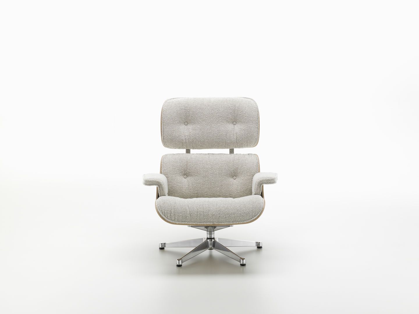 EAMES LOUNGE CHAIR NUBIA Swivel fabric armchair with armrests By Vitra ...