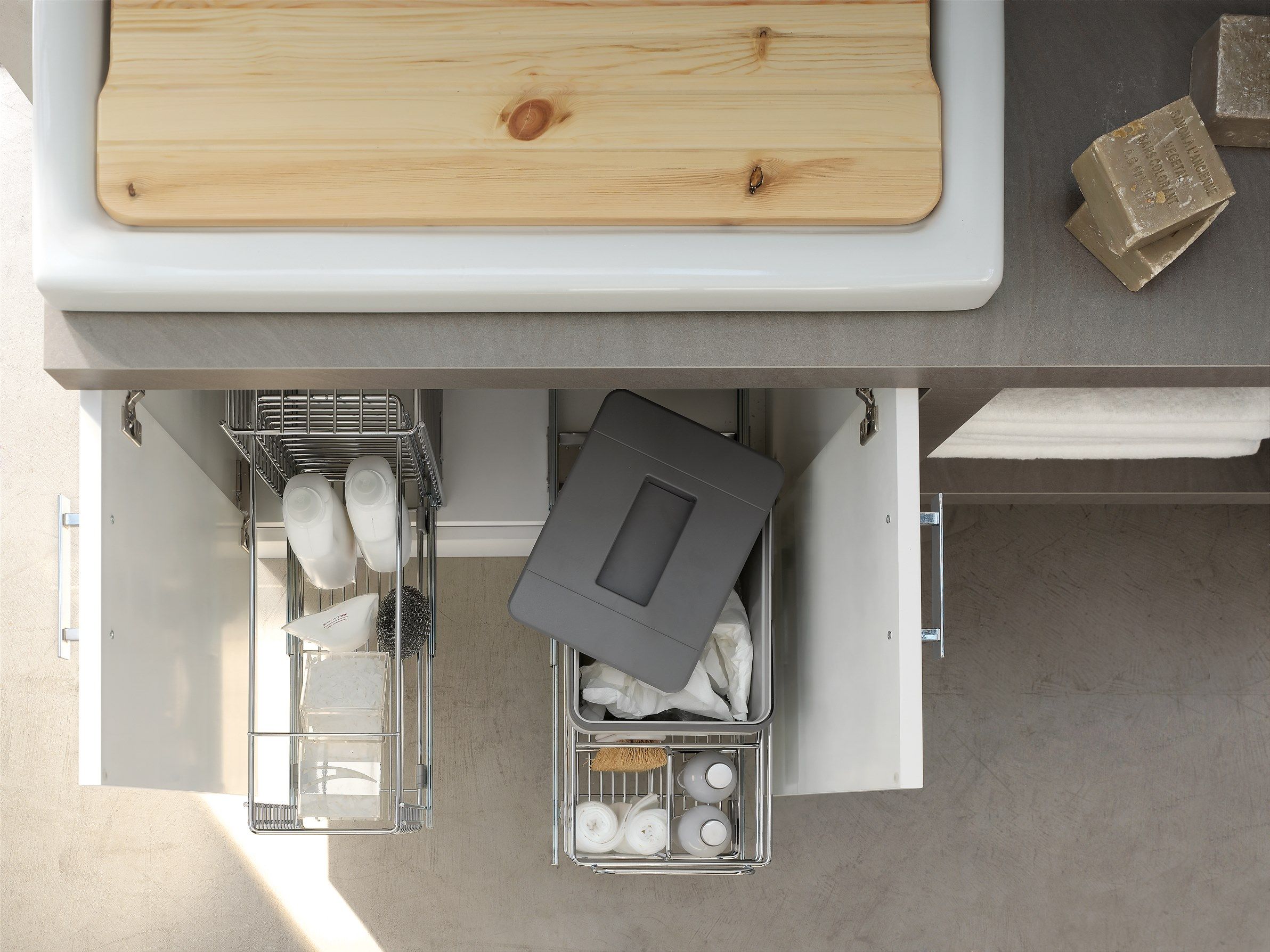 Sectional laundry room cabinet W&D - COMPOSITION 4 W&D Collection By Arcom