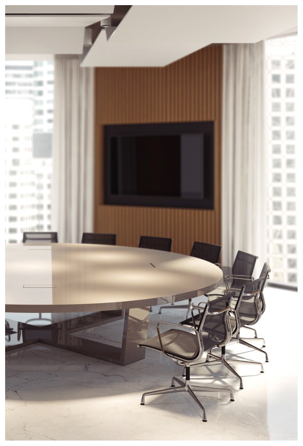 W | Round meeting table By BK Contract design Gabriel Teixidó