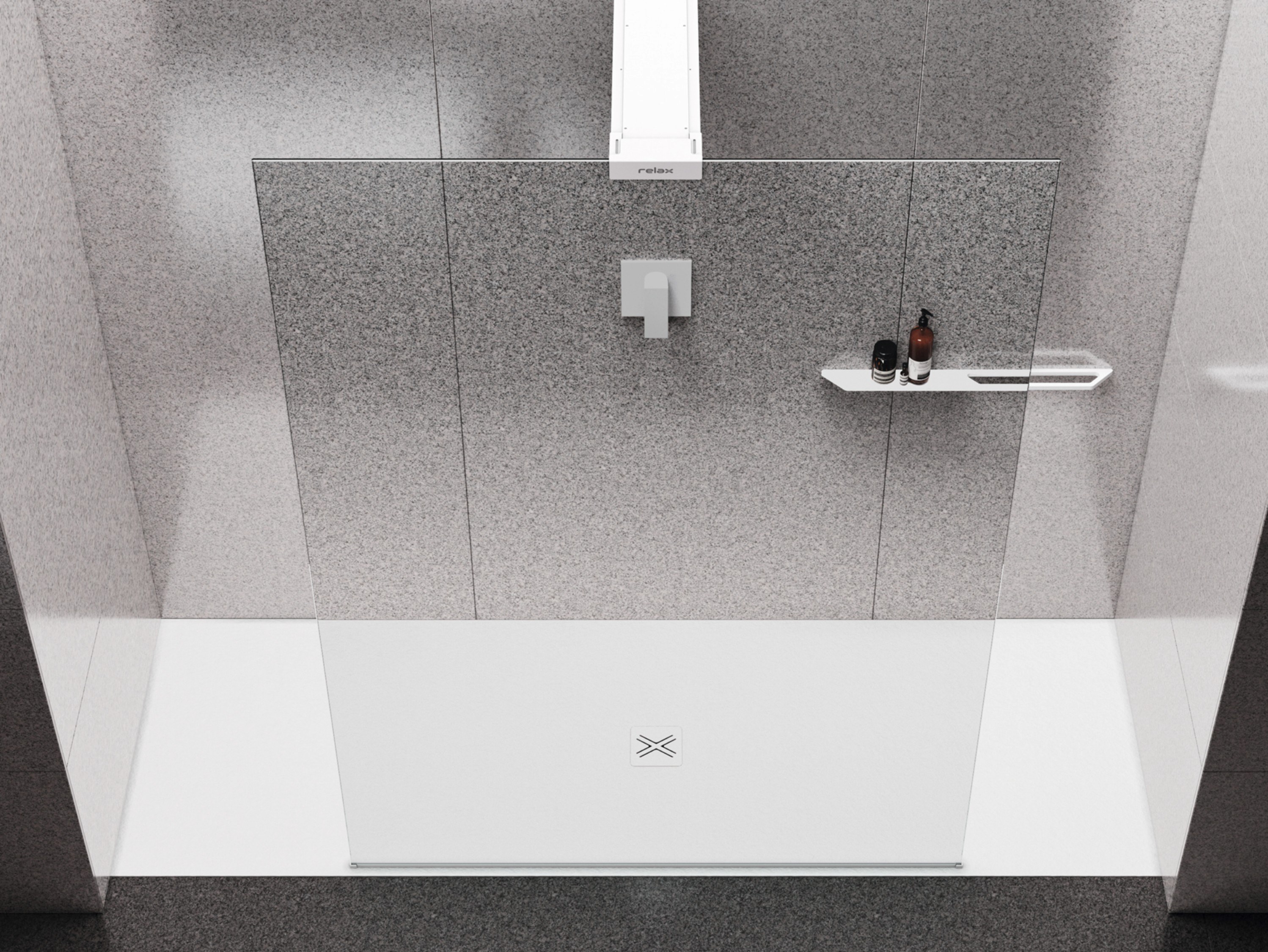 Doccia walk-in in vetro con piatto WALL C By RELAX design Franco Bertoli