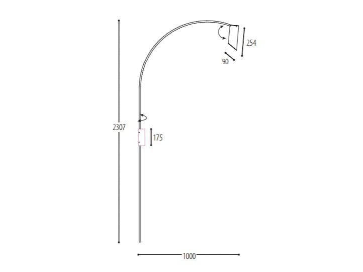 WALLSTER LED aluminium wall lamp By Dark | design Anthony Boelaert