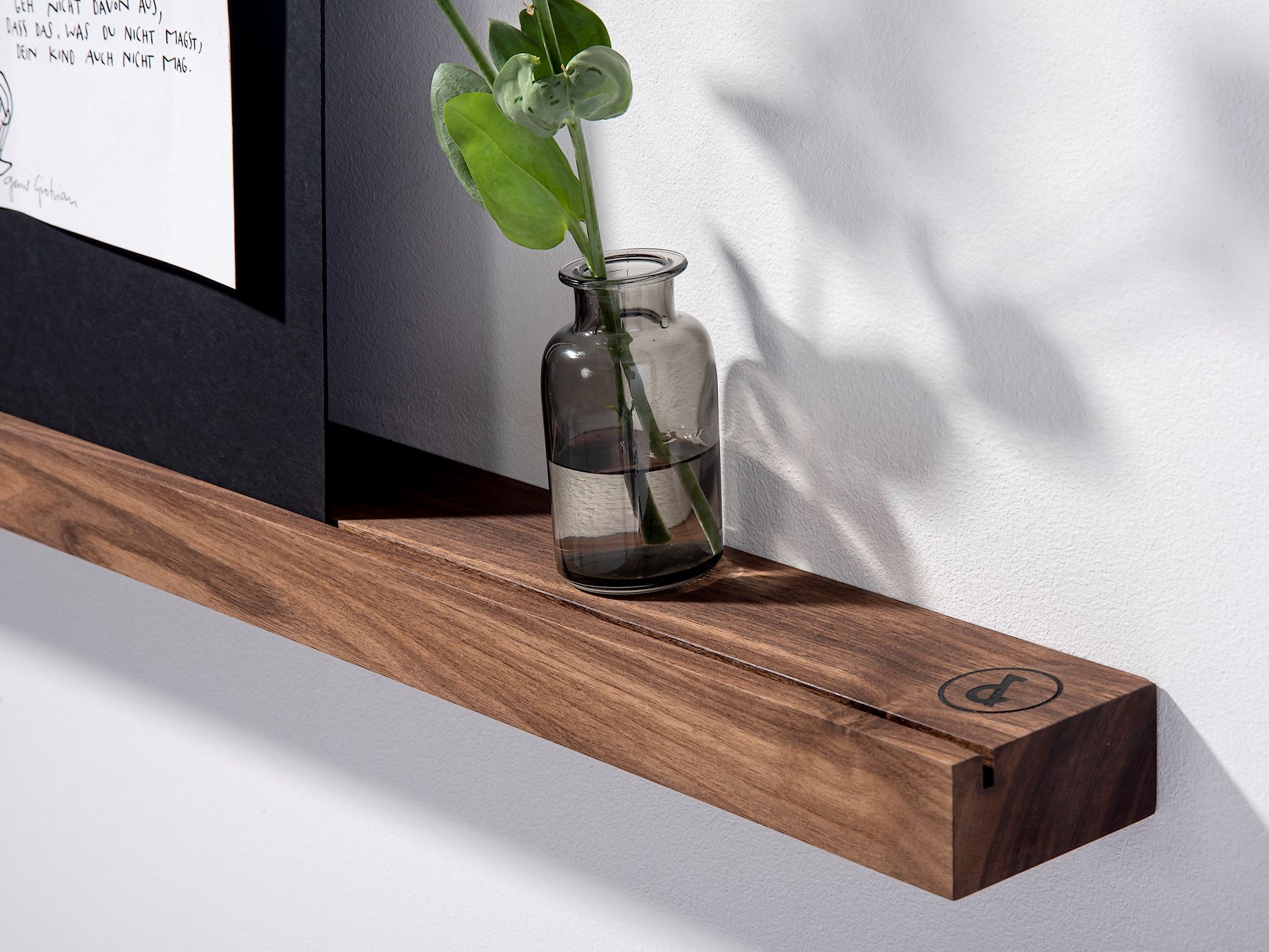 WALNUT PICTURE LEDGE #02 Wall shelf By weld & co