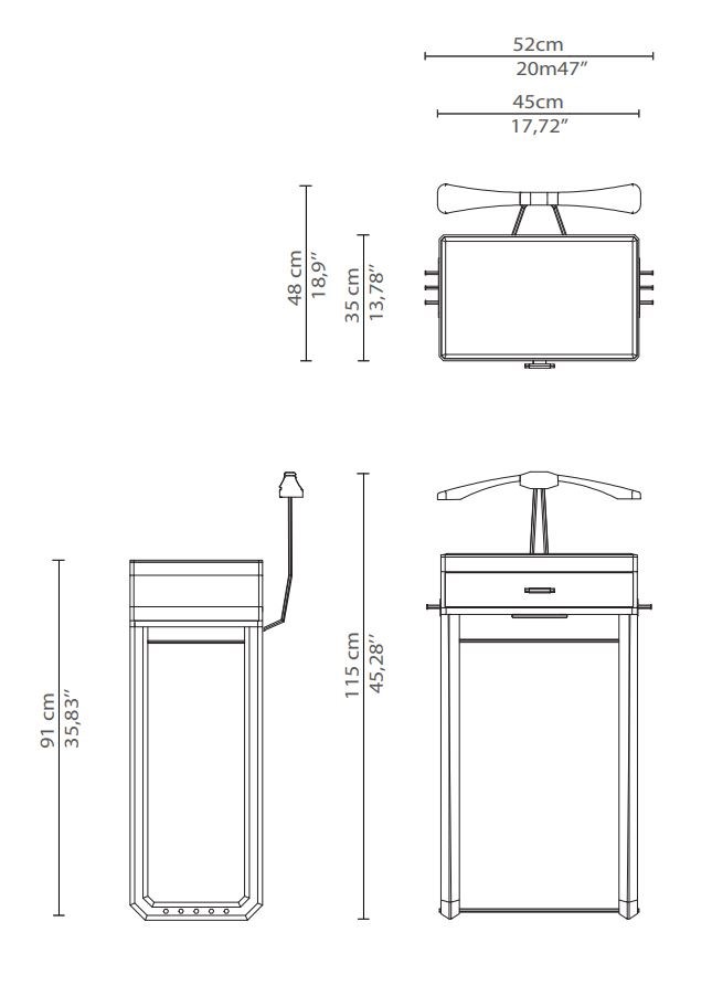 WALTZ Wooden valet stand By LUXXU