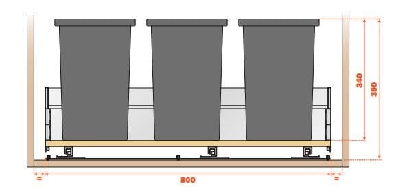WASTE BIN SYSTEM Kitchen bin By SALICE