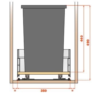 WASTE BIN SYSTEM Kitchen bin By SALICE