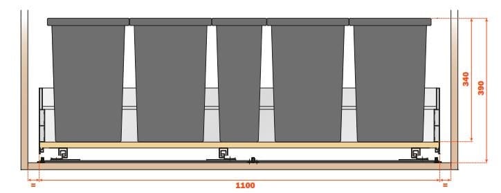 WASTE BIN SYSTEM Kitchen bin By SALICE