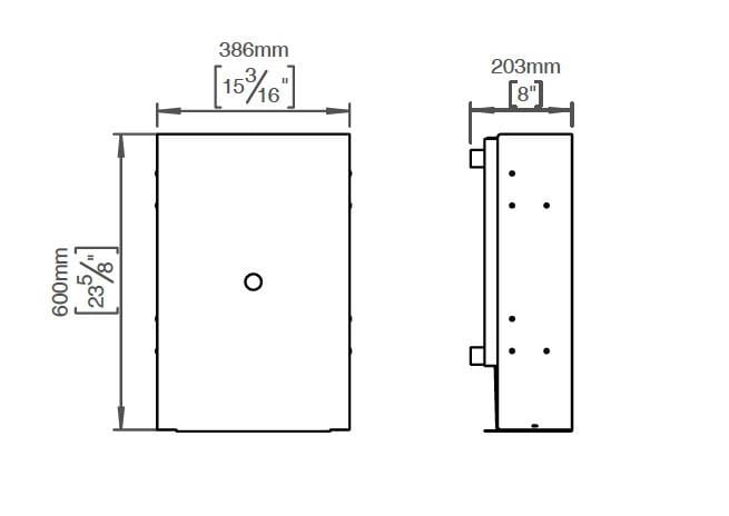 WASTE BIN WITH OBLONG HOLE Public bathroom waste bin By d line | design ...