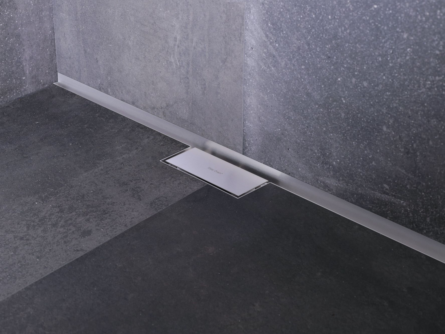 Stainless steel shower channel WATERSTOP WALL ZERO By ESS Easy Drain