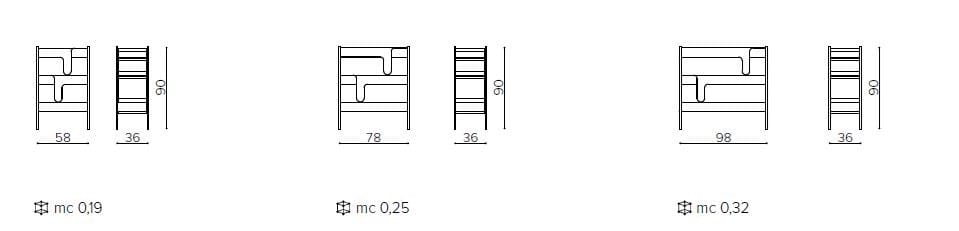 WAVE | Bookcase Wave Collection By True Design design Favaretto&Partners