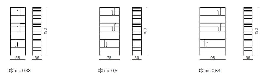 WAVE | Bookcase Wave Collection By True Design design Favaretto&Partners