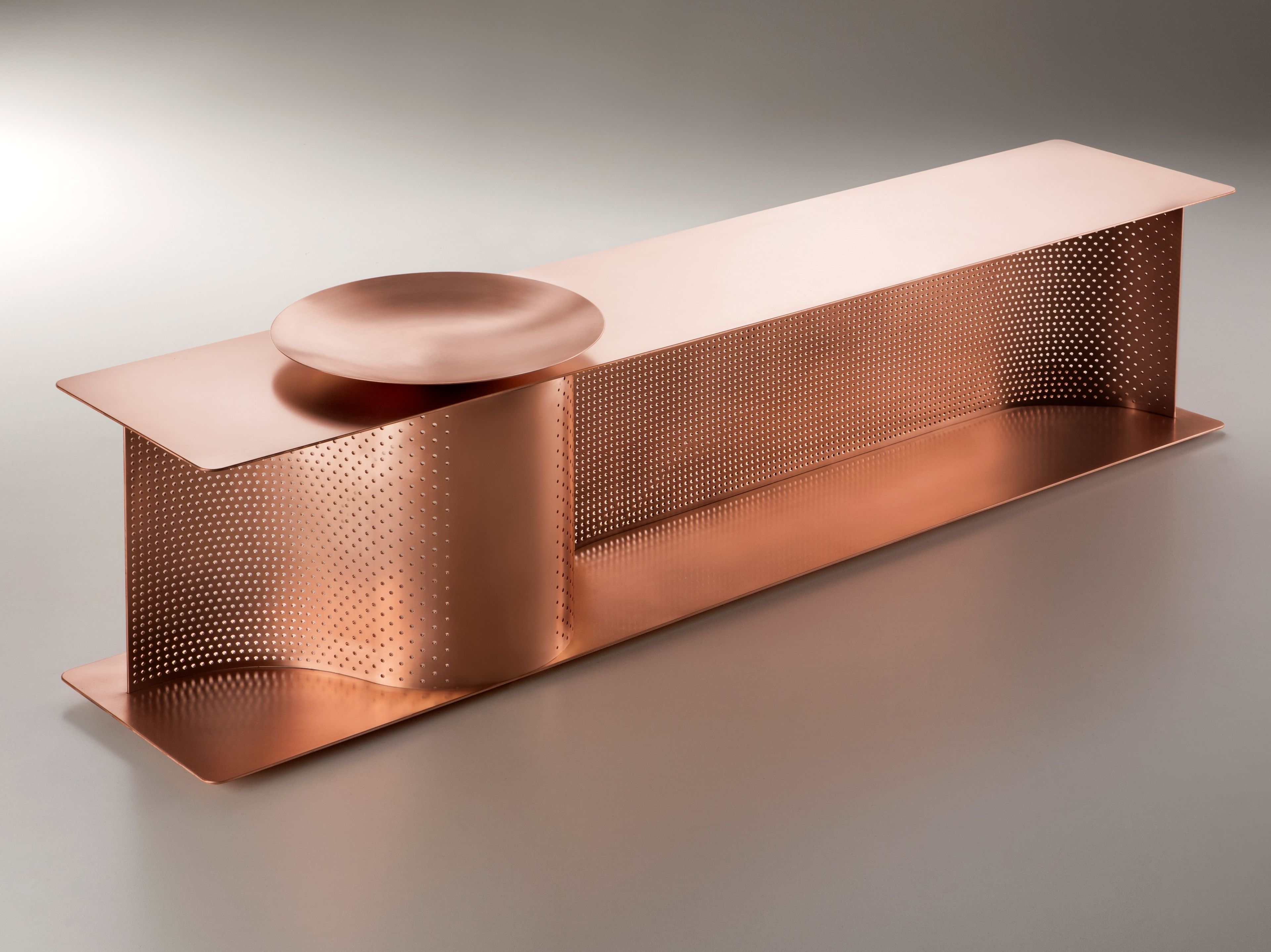 WAVE Copper bench By DE CASTELLI | design Lanzavecchia + Wai