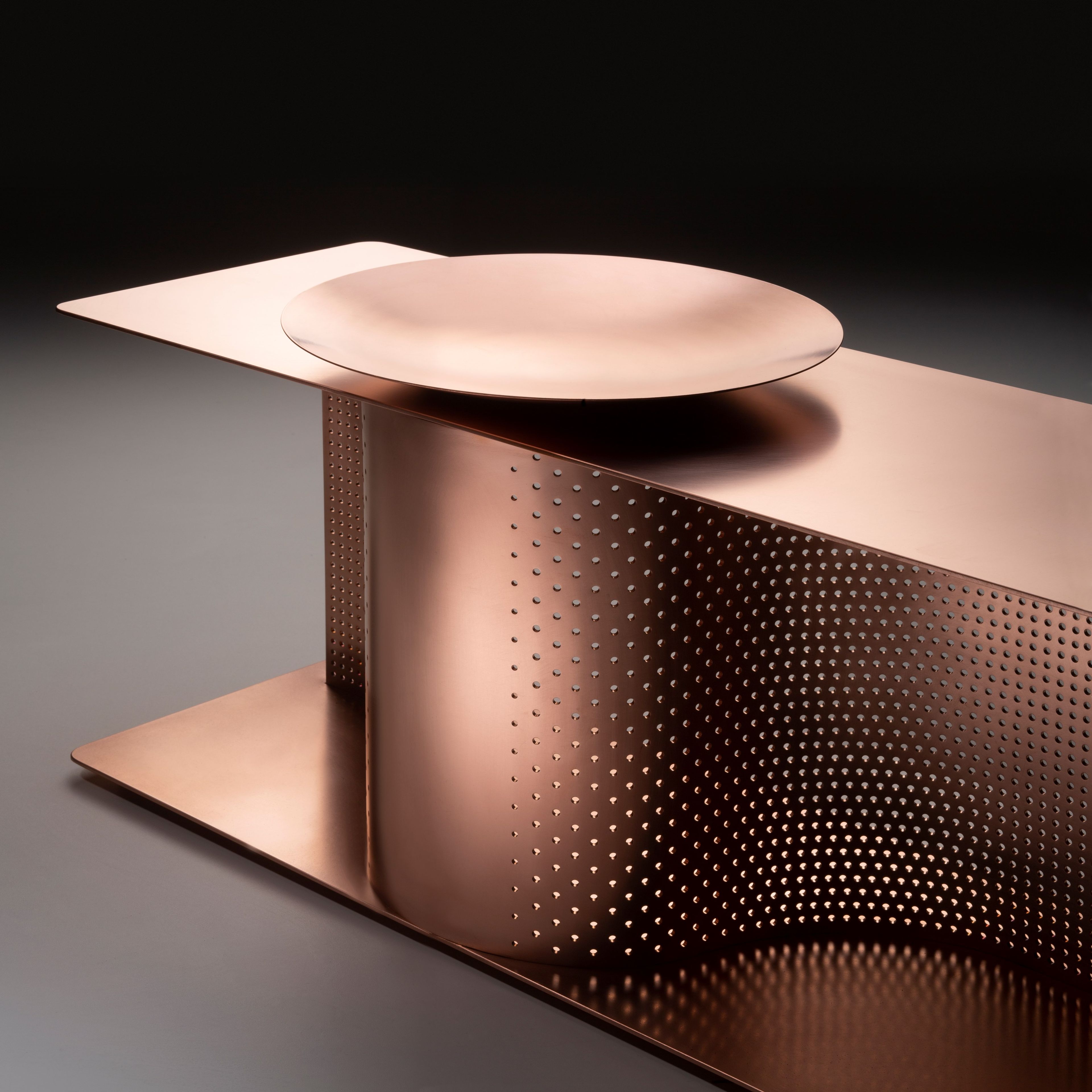 WAVE Copper bench By DE CASTELLI | design Lanzavecchia + Wai