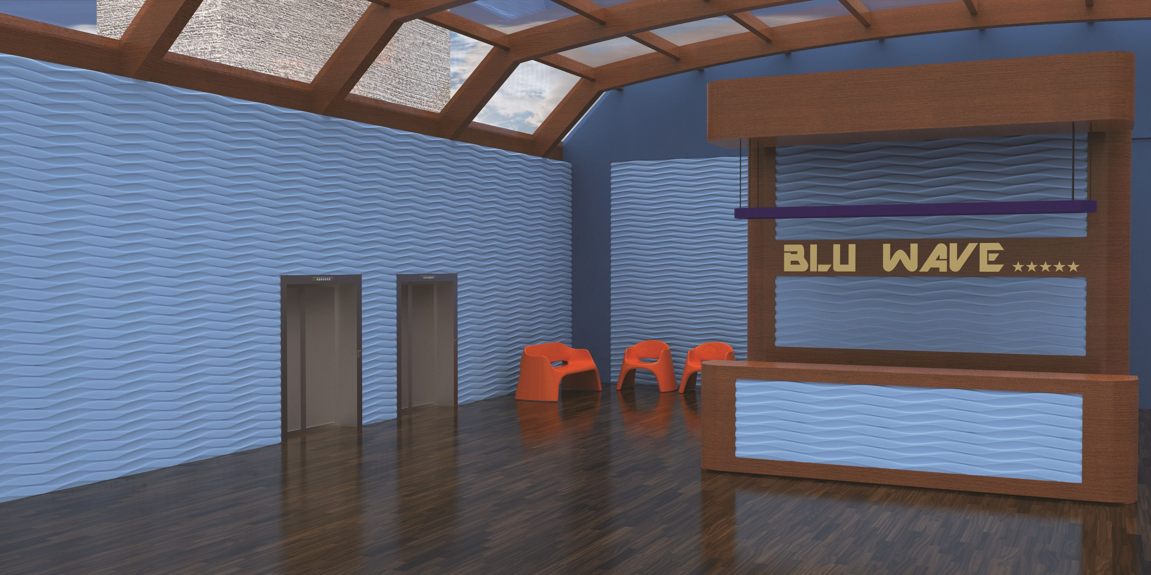 3D Wall Panel WAVE By Decor design Italo Pertichini