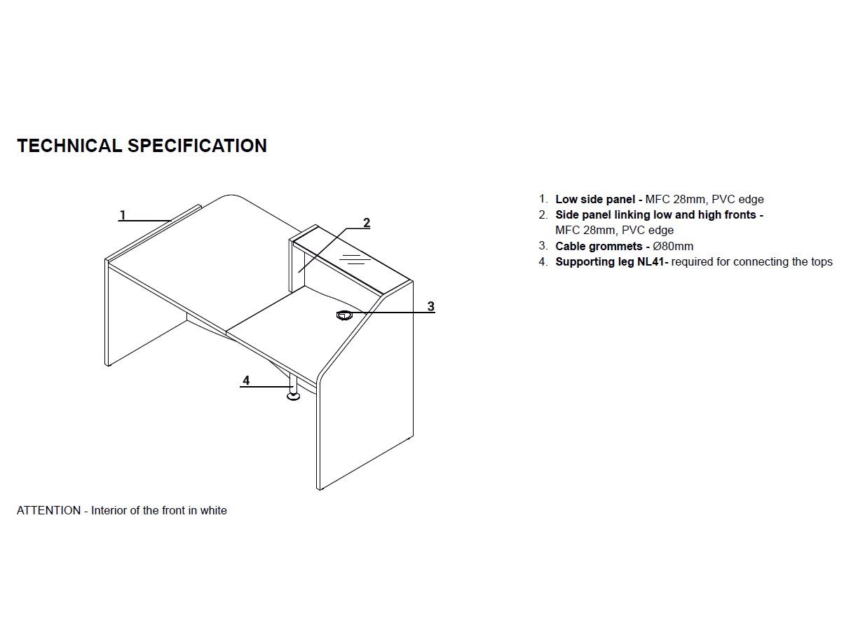 WAVE | HPL reception desk Reception desk By MDD