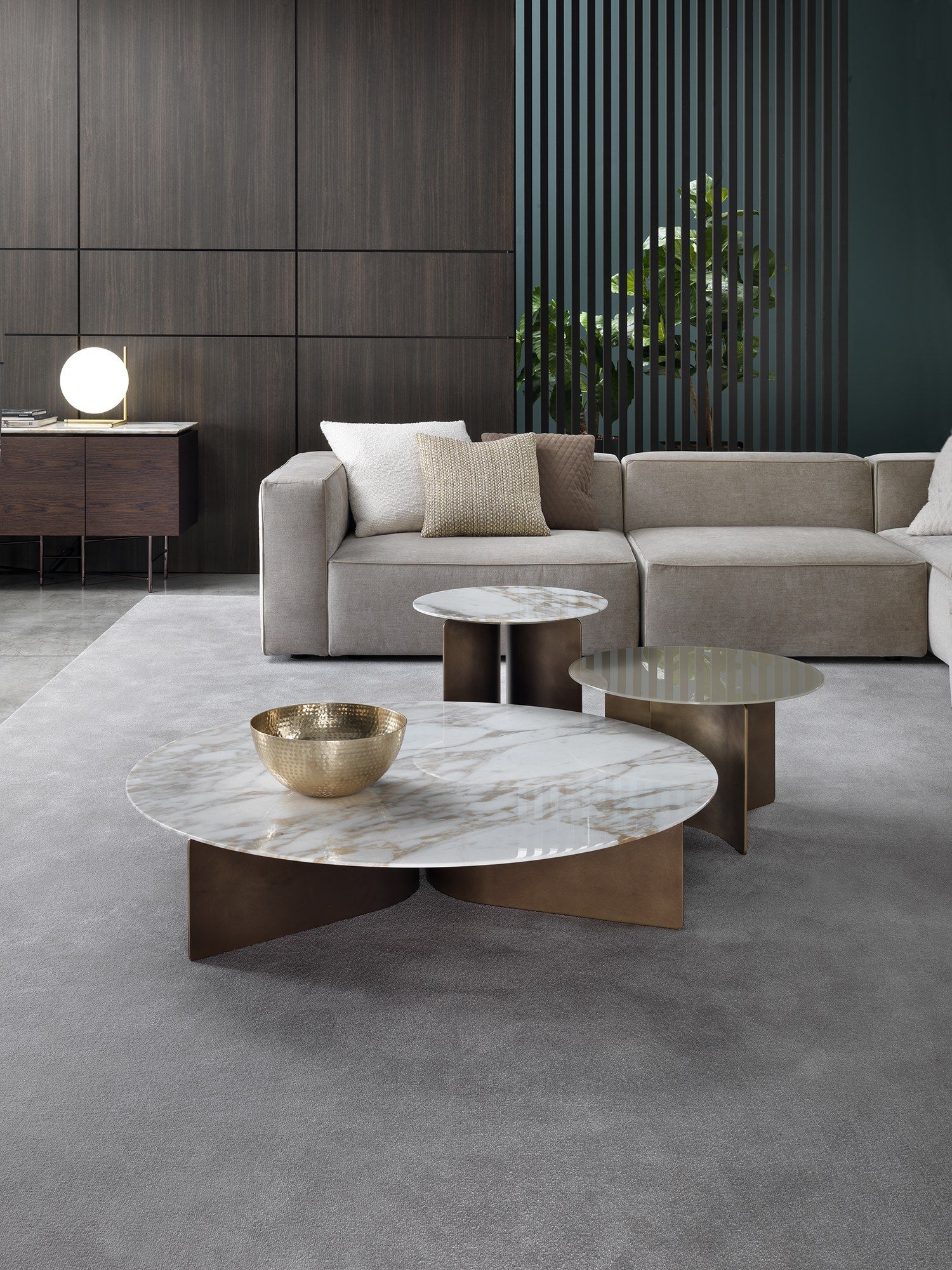 WAVE Round coffee table By Marelli | design Luca Erba