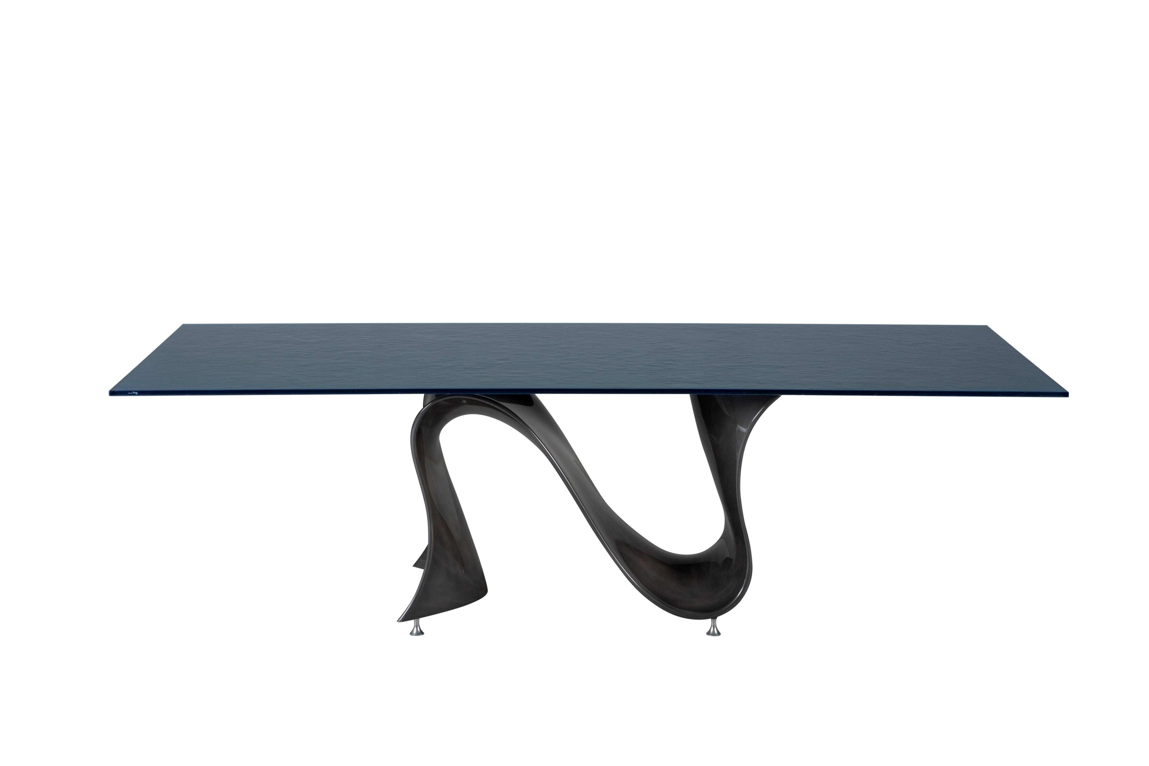 WAVE | Stained glass table Rectangular stained glass table By Tonin ...