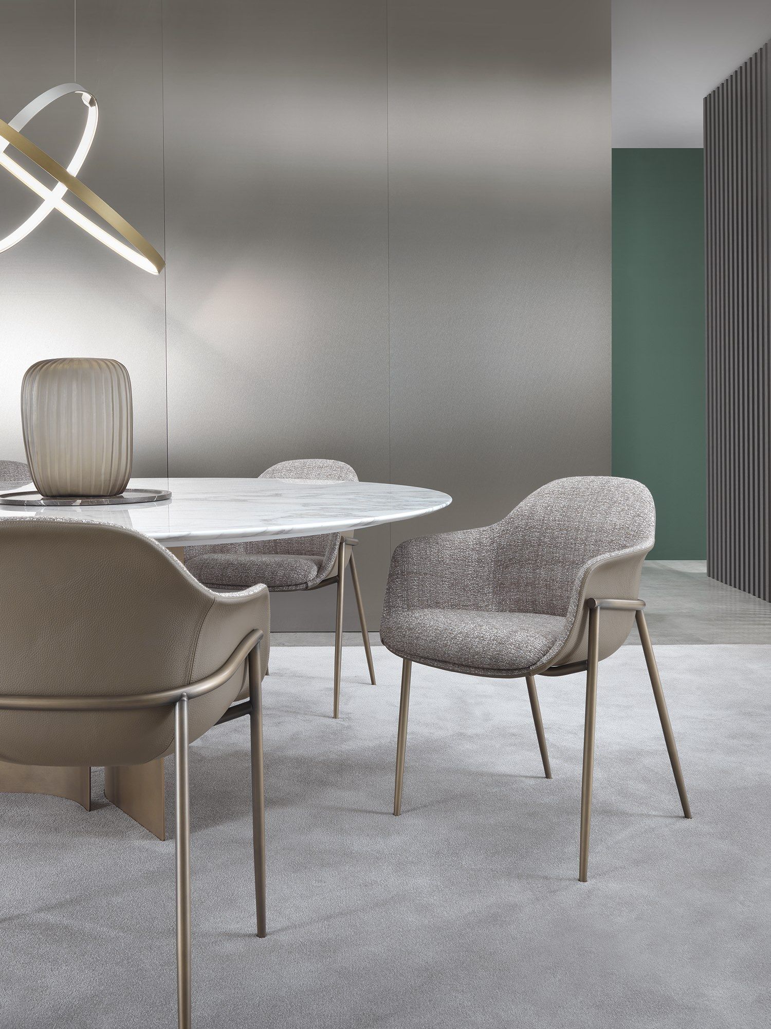 WAVE Oval marble table By Marelli | design Luca Erba