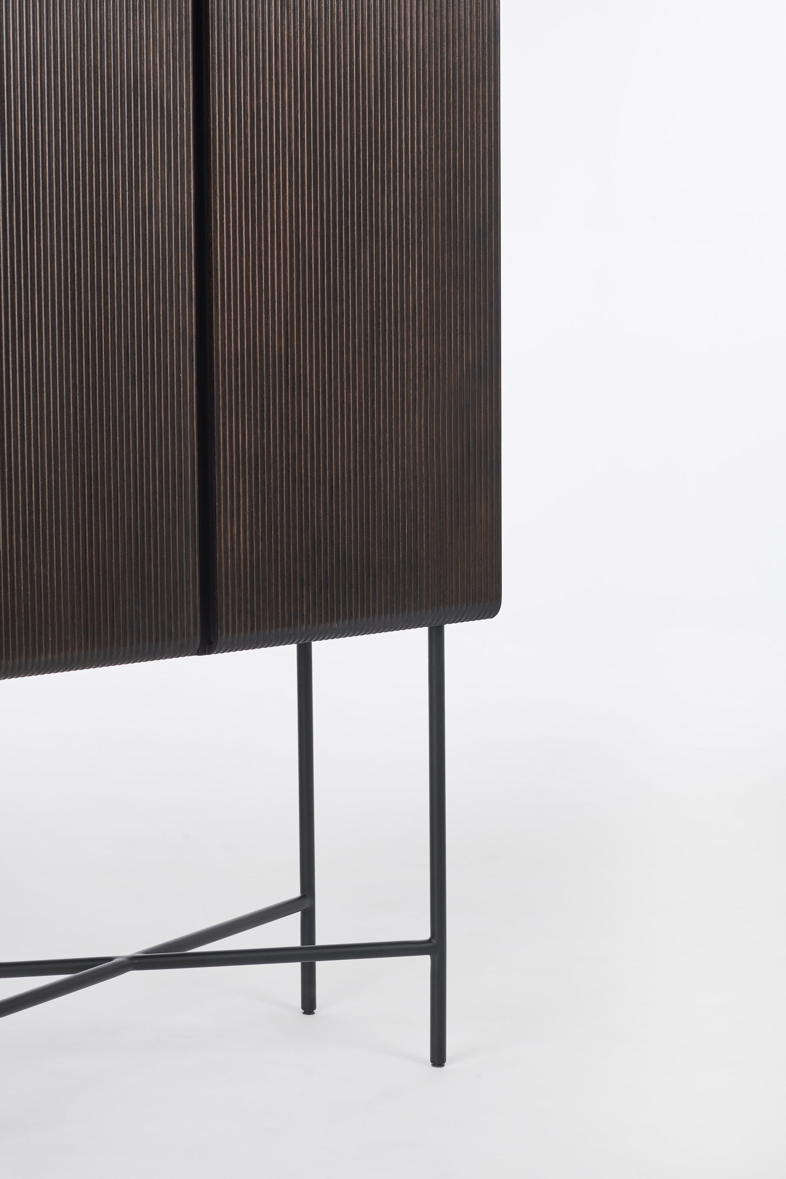 WAVES Solid wood bar cabinet with integrated lighting By Milla & Milli ...