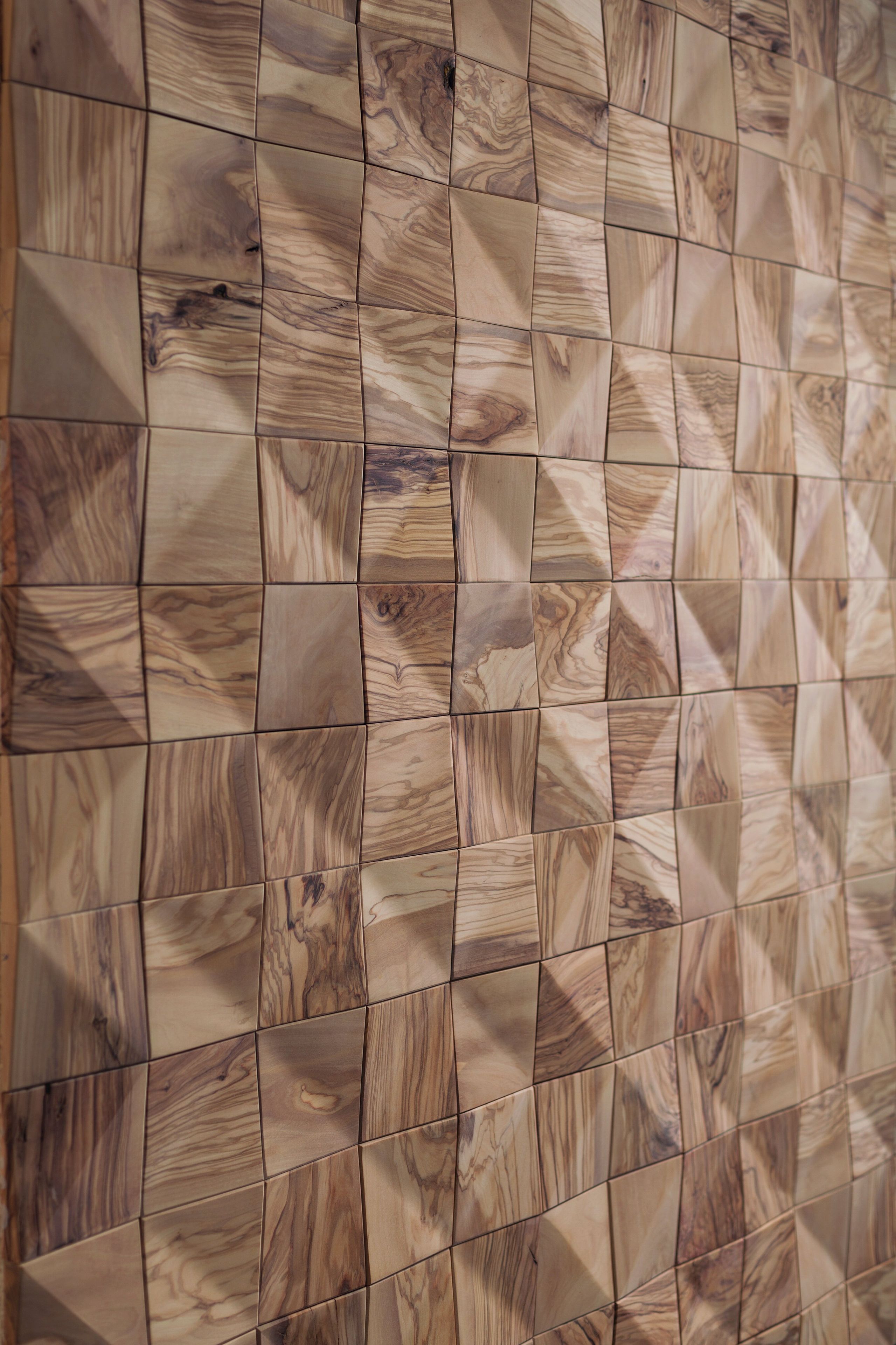 Indoor wooden 3D Wall Cladding WAVES By Wonderwall Studios