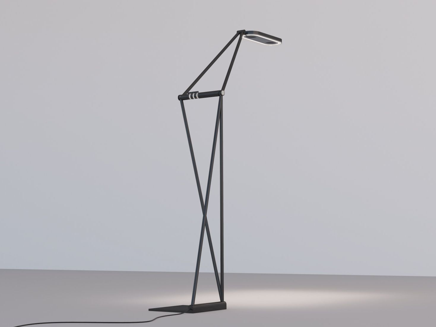 LED adjustable stainless steel floor lamp WAYD By Makris design K3m ...