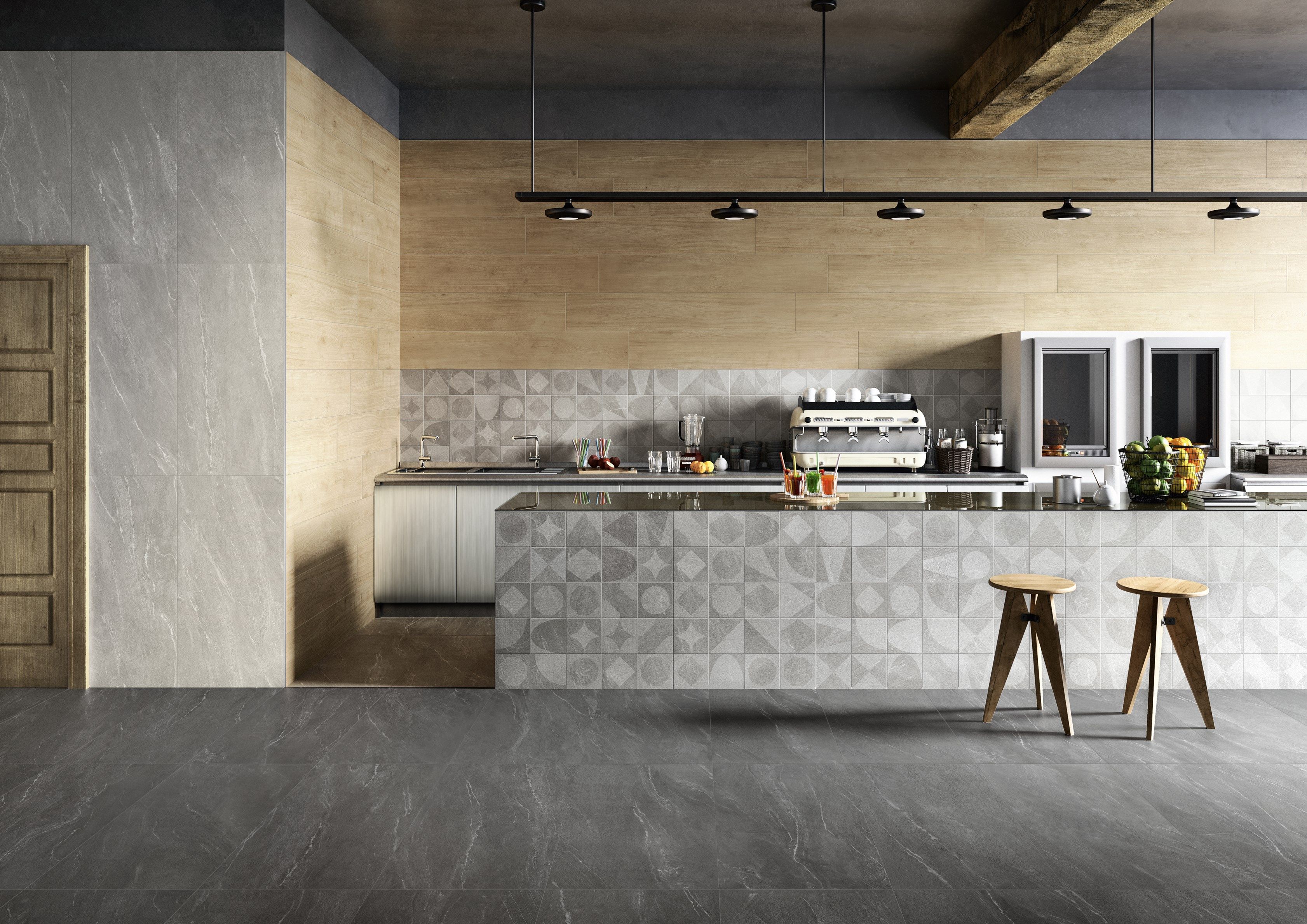 Porcelain stoneware wall/floor tiles with stone effect WAYSTONE DARK ...
