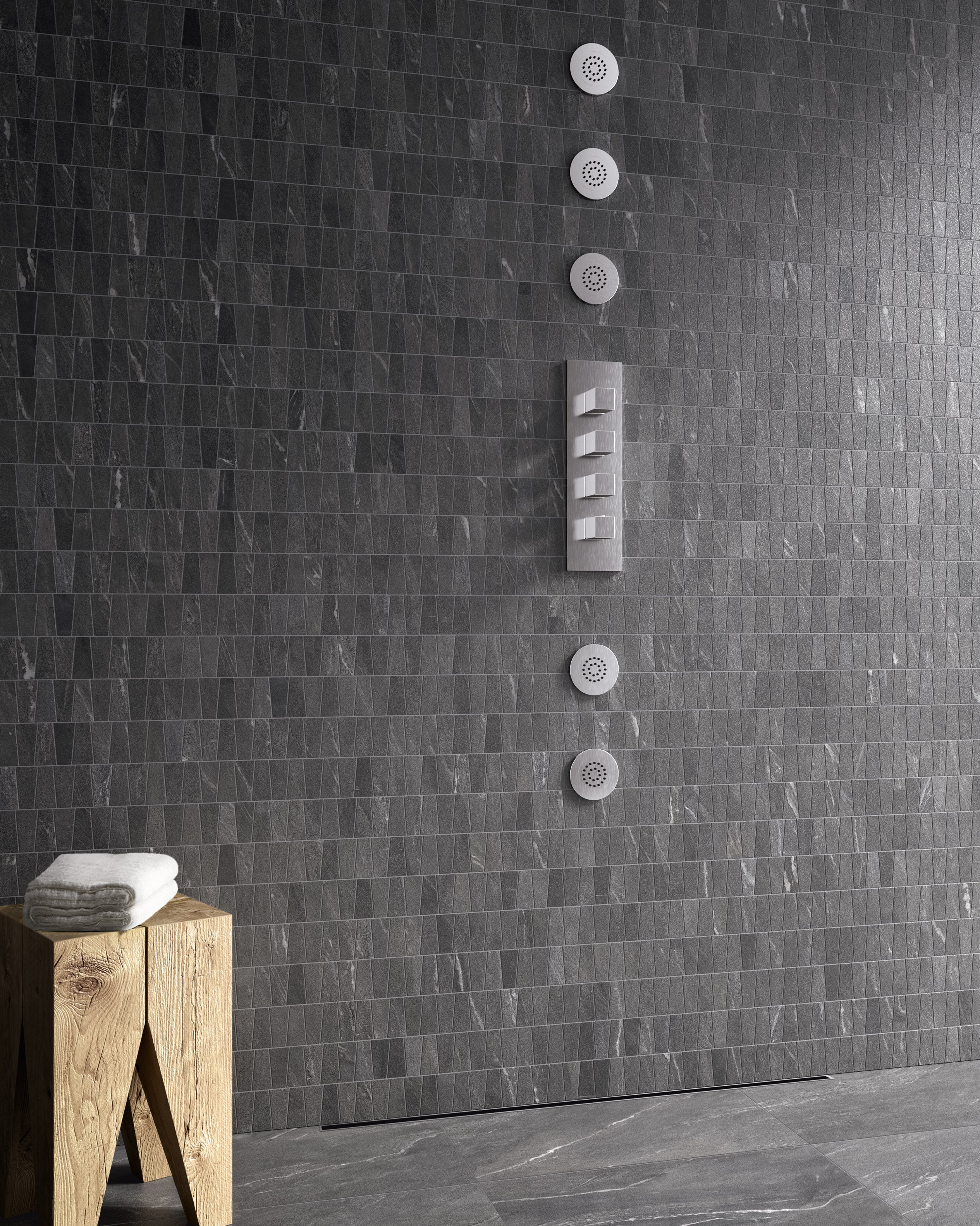 Porcelain stoneware wall/floor tiles with stone effect WAYSTONE DARK ...