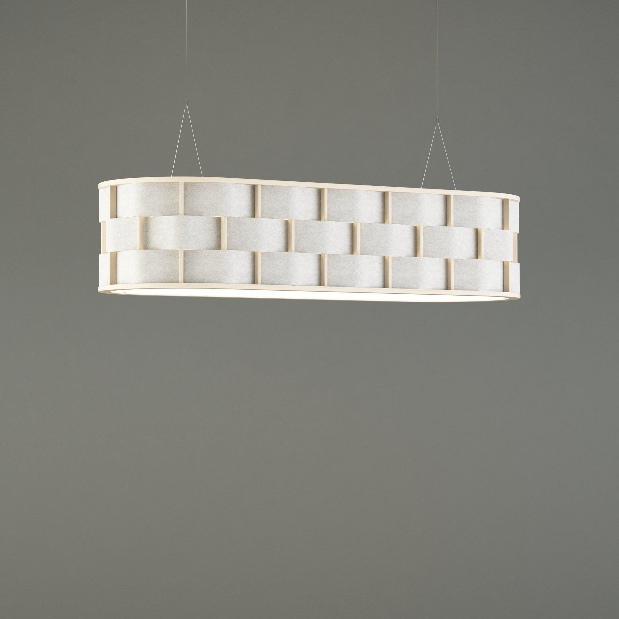 Hanging acoustic panel with Integrated Lighting WEAVE By Glimakra of ...